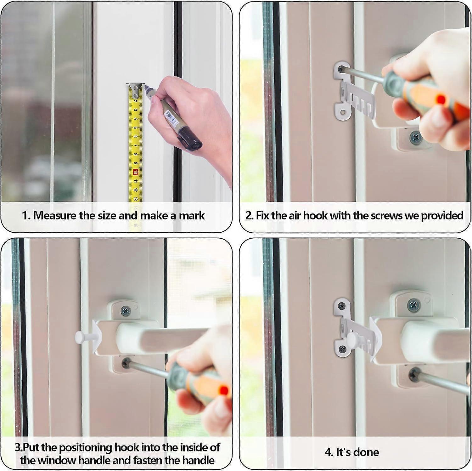 2 PCS Casement Window Restrictor (White) Window Restrictor, Window ...