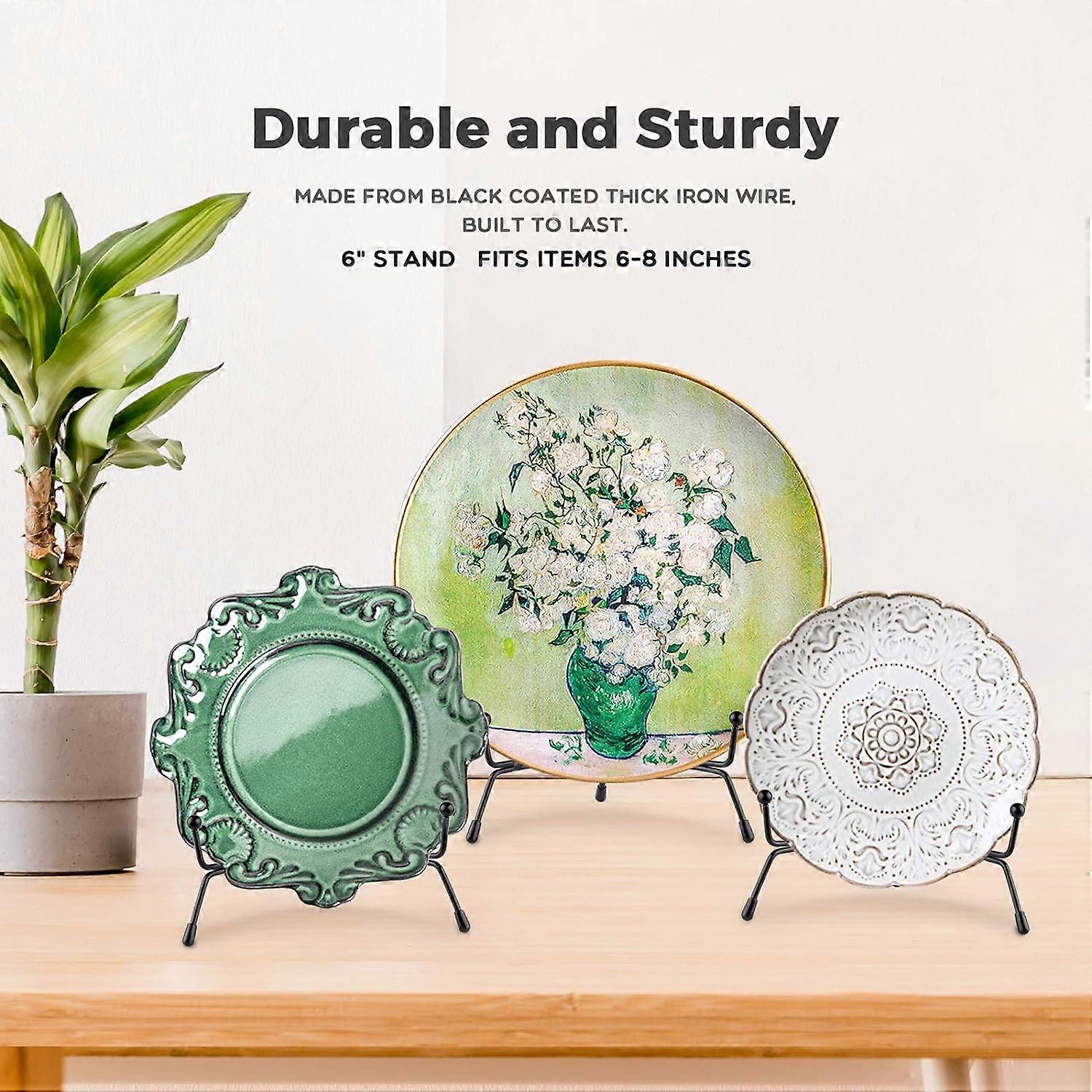 4 Pack 6 Inch Upgraded Non-Slip Plate Displays Decorative Photo Frame ...