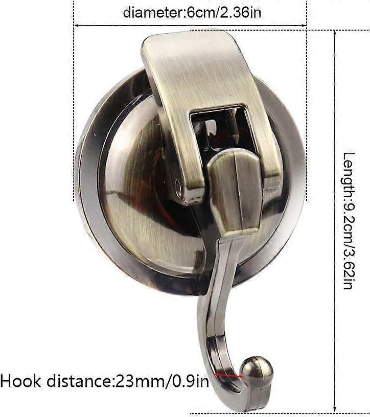 4 Pack Suction Hooksblack, Vacuum Suction Cup Hooks Powerful Push ...