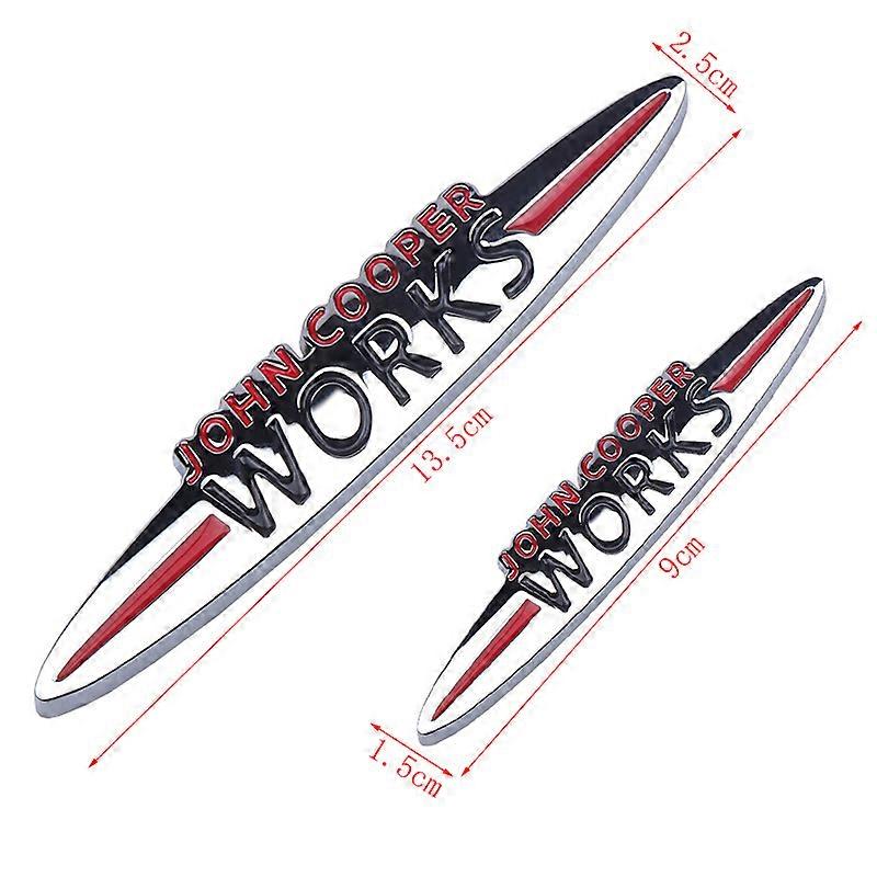 Car Interior 3D Metal John Cooper Works Badges Car Front Grill Emblem ...