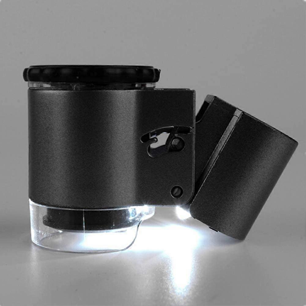 50X Portable Pocket Magnifier with UV and LED Light Mini Lightweight ...