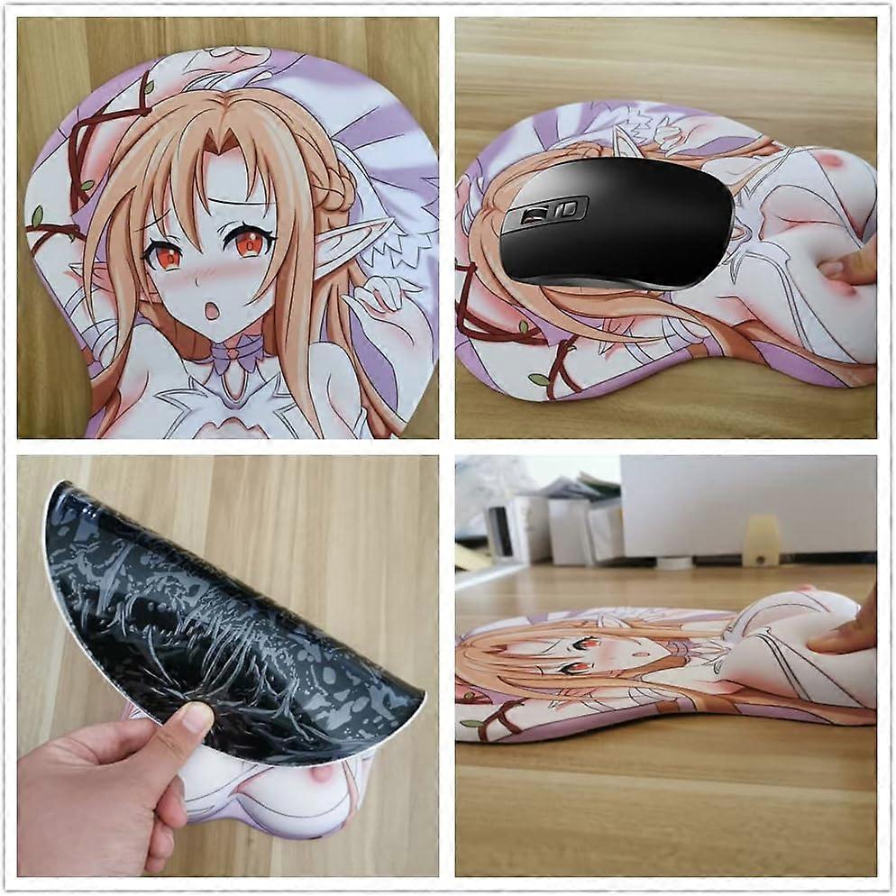Sword Art Online Asuna 3D Anime Mouse Pads with Rest Gaming Mousepads ...