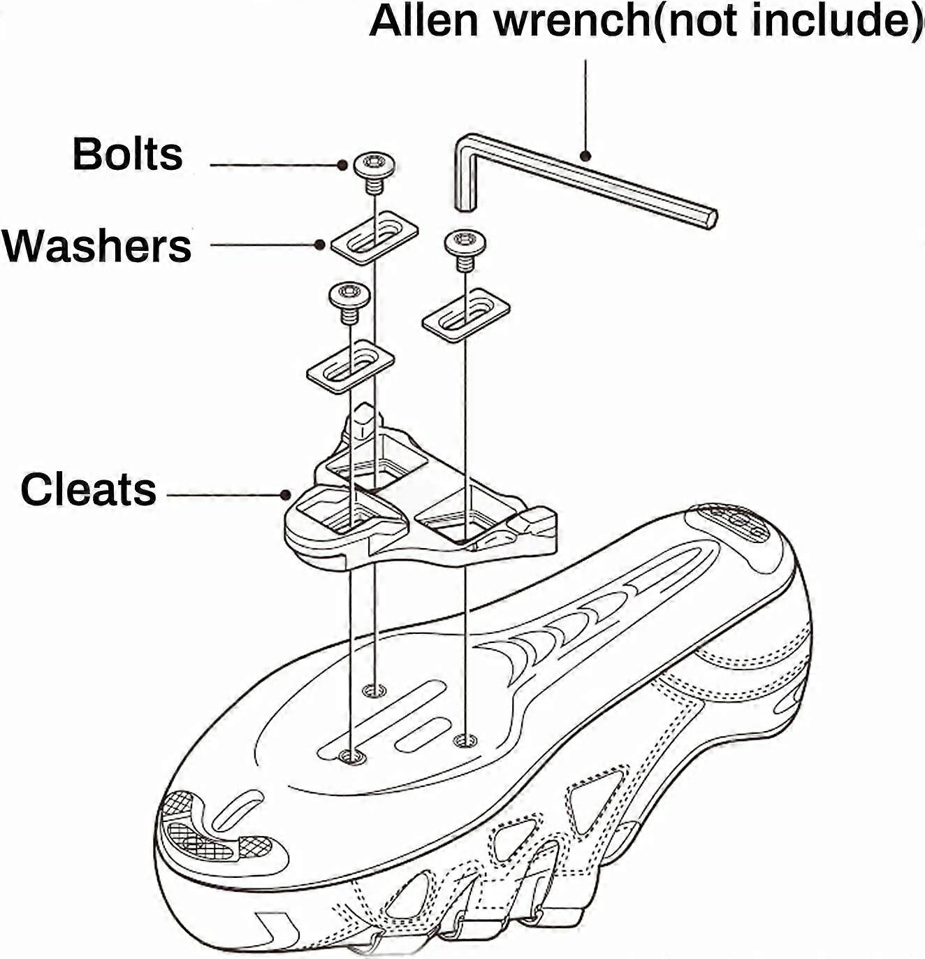 Bike Cleats, Compatible with Look Delta and Shimano Pedals (6 Degree ...