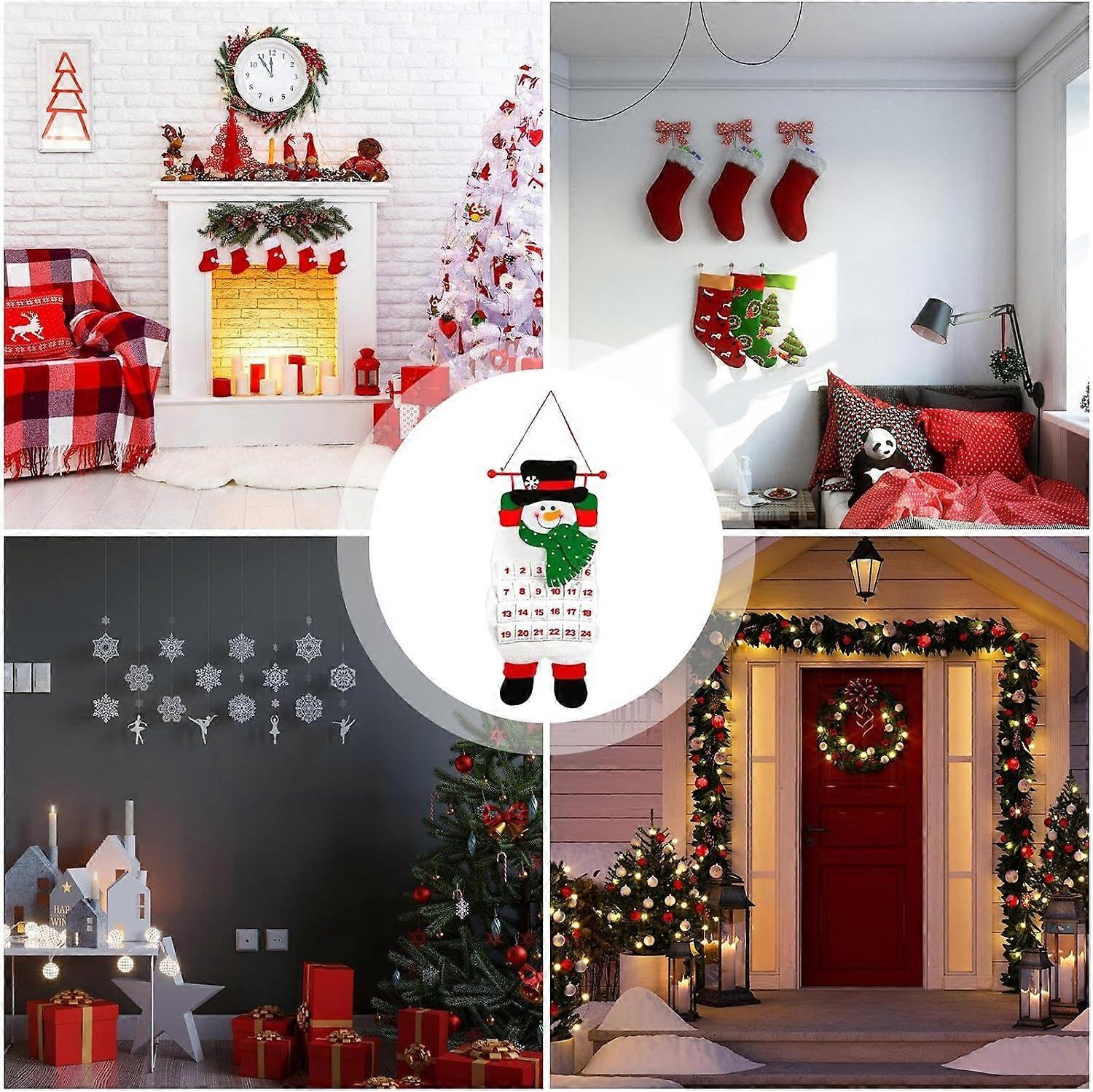 Felt Christmas Tree Advent Calendars, 24 Day Countdown Christmas Advent ...