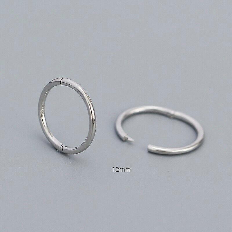 Sterling Silver 925 Solid hinged sleeper hoop earrings choose 6mm,8mm ...