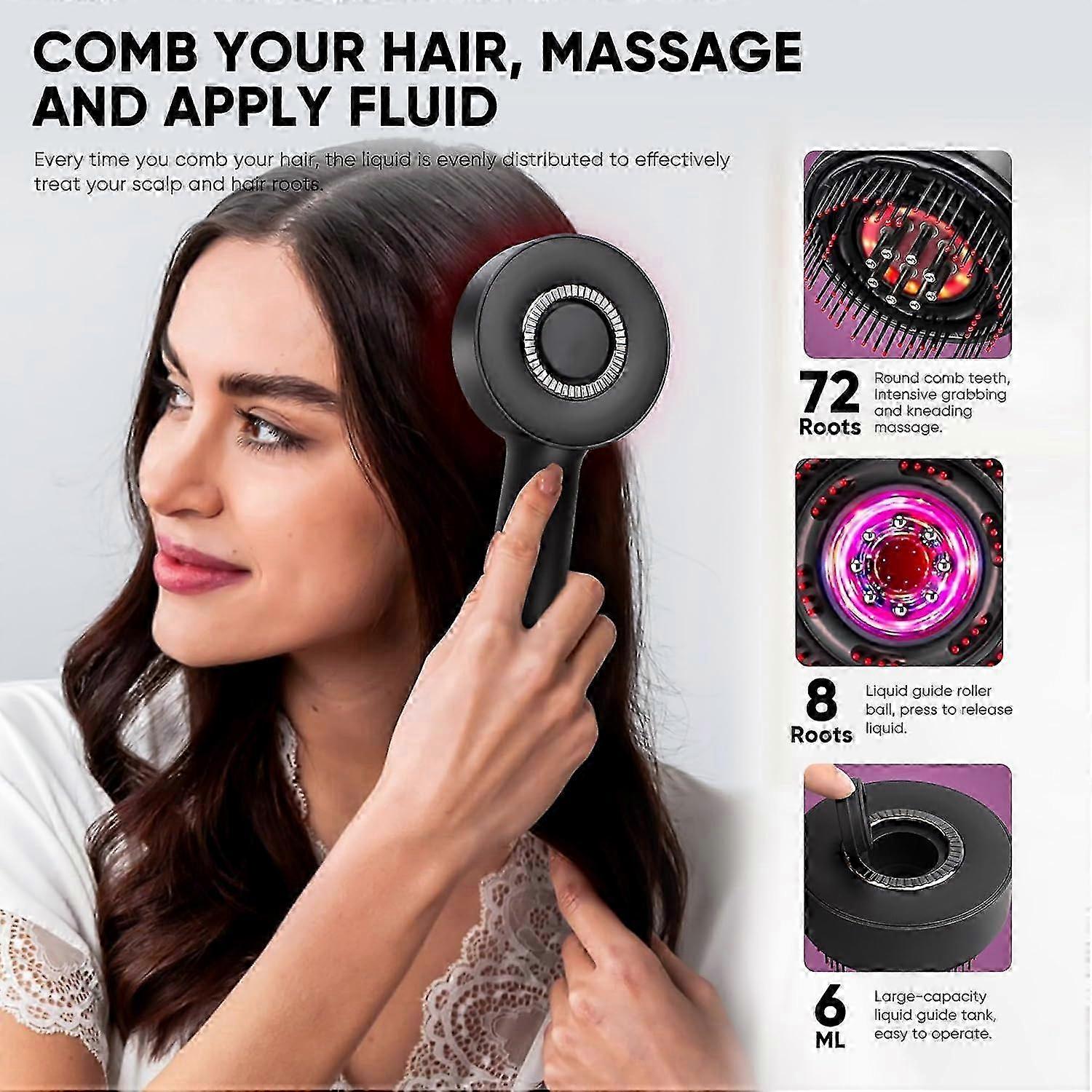 Upgraded 2 in 1 hair oil applicator, electric hair brush, promote hair ...