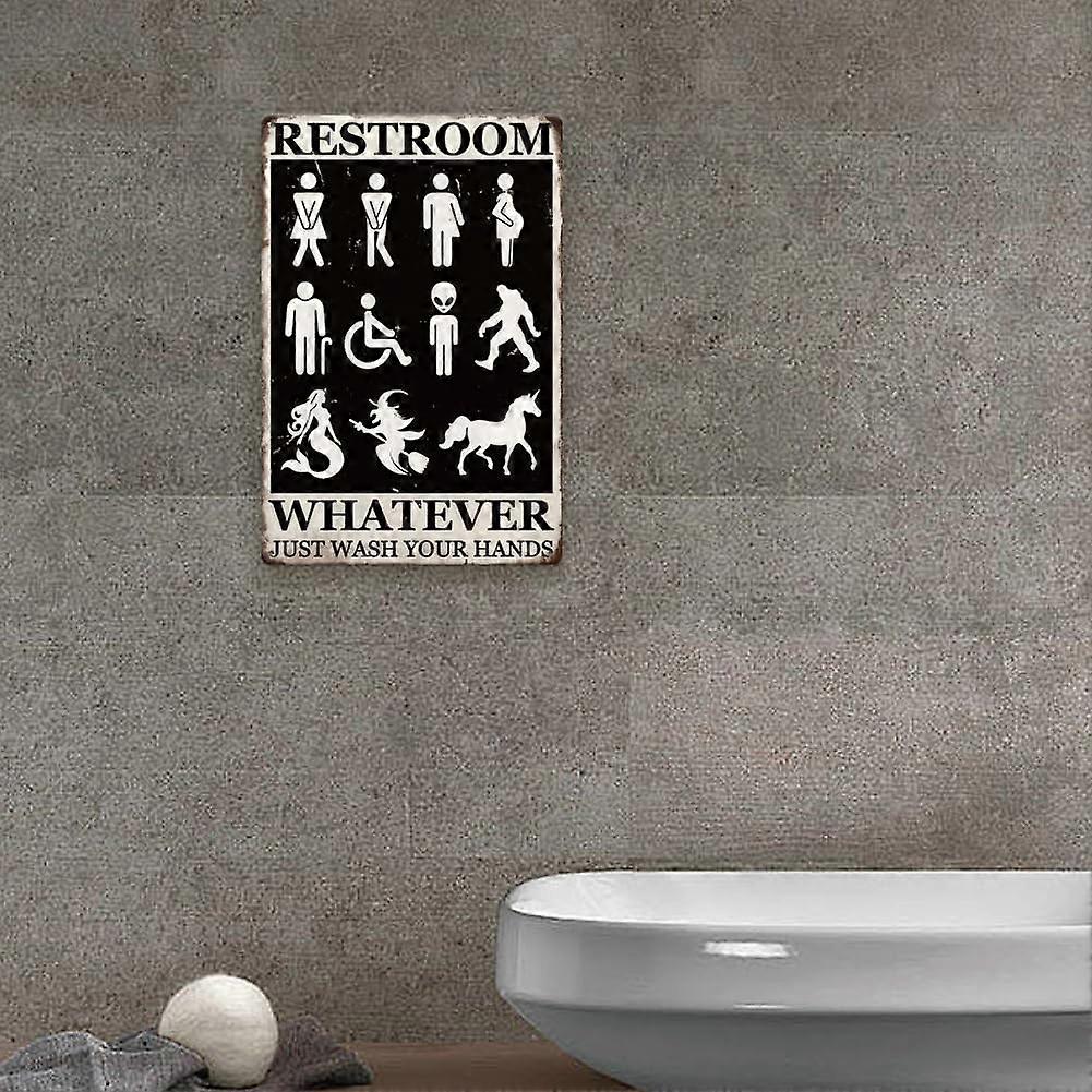 Funny Restroom Vintage Metal Tin Sign Toilet Poster Retro Metal Signs ...