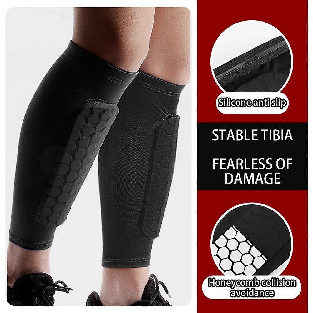 Ski Shin Guards Adults Calf Compression Sleeve Pad Pro Sports Training ...