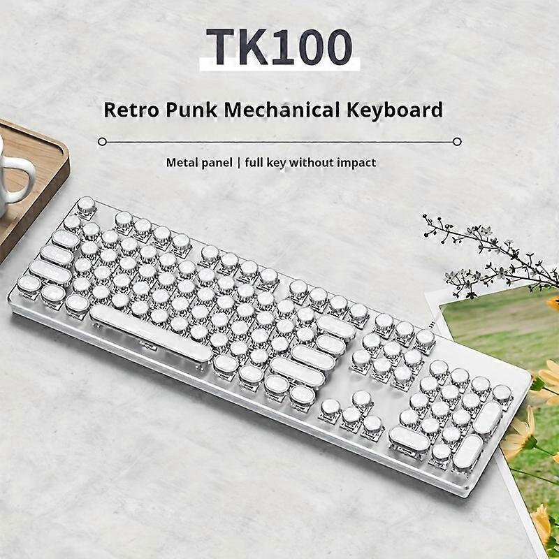 Type A EWEADN TK100 Punk Wired Keyboard Computer Laptop Mechanical Keyboard | Fruugo UK