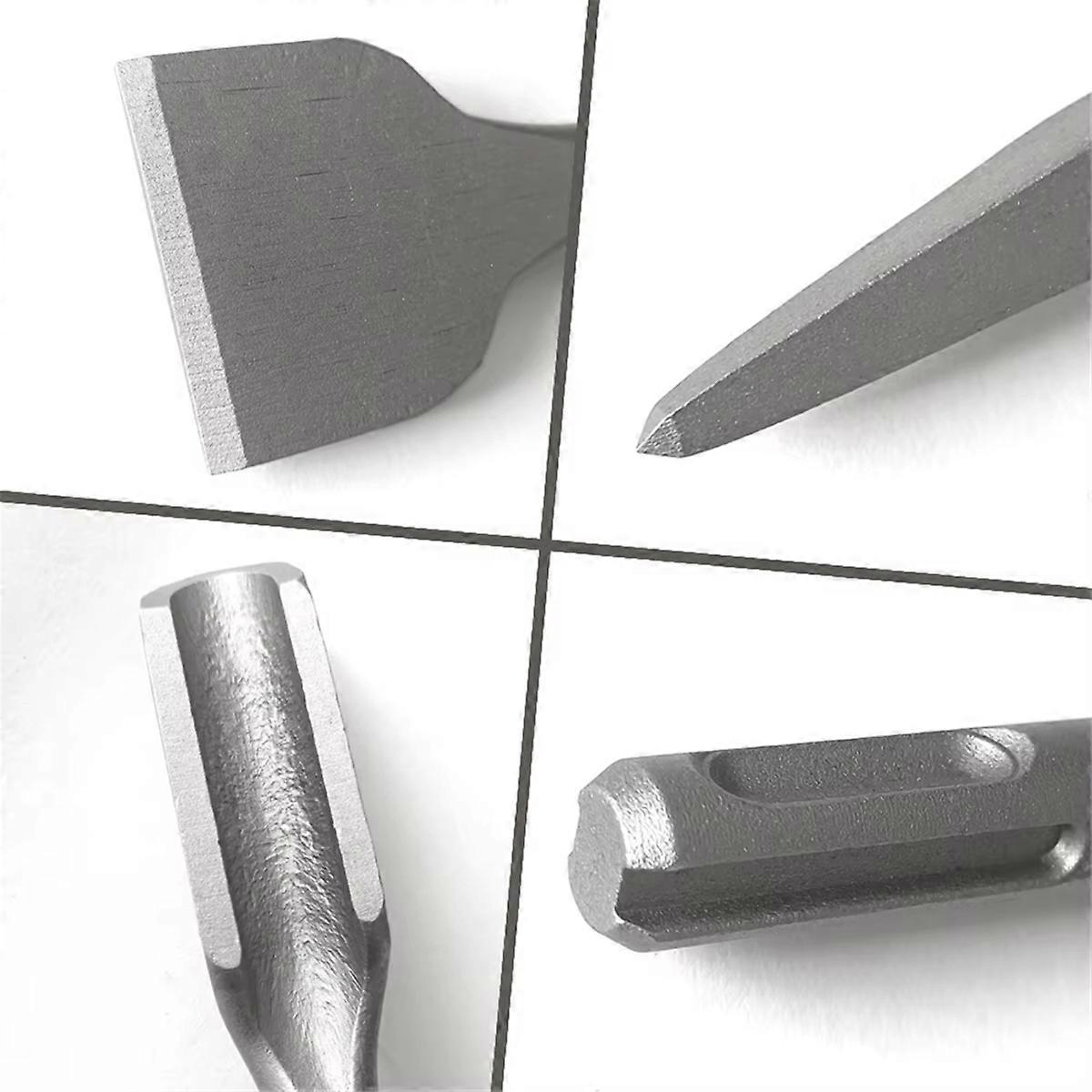 250mm Chisel Set SDS Plus Shank Electric Hammer Drill Bit Point Groove ...