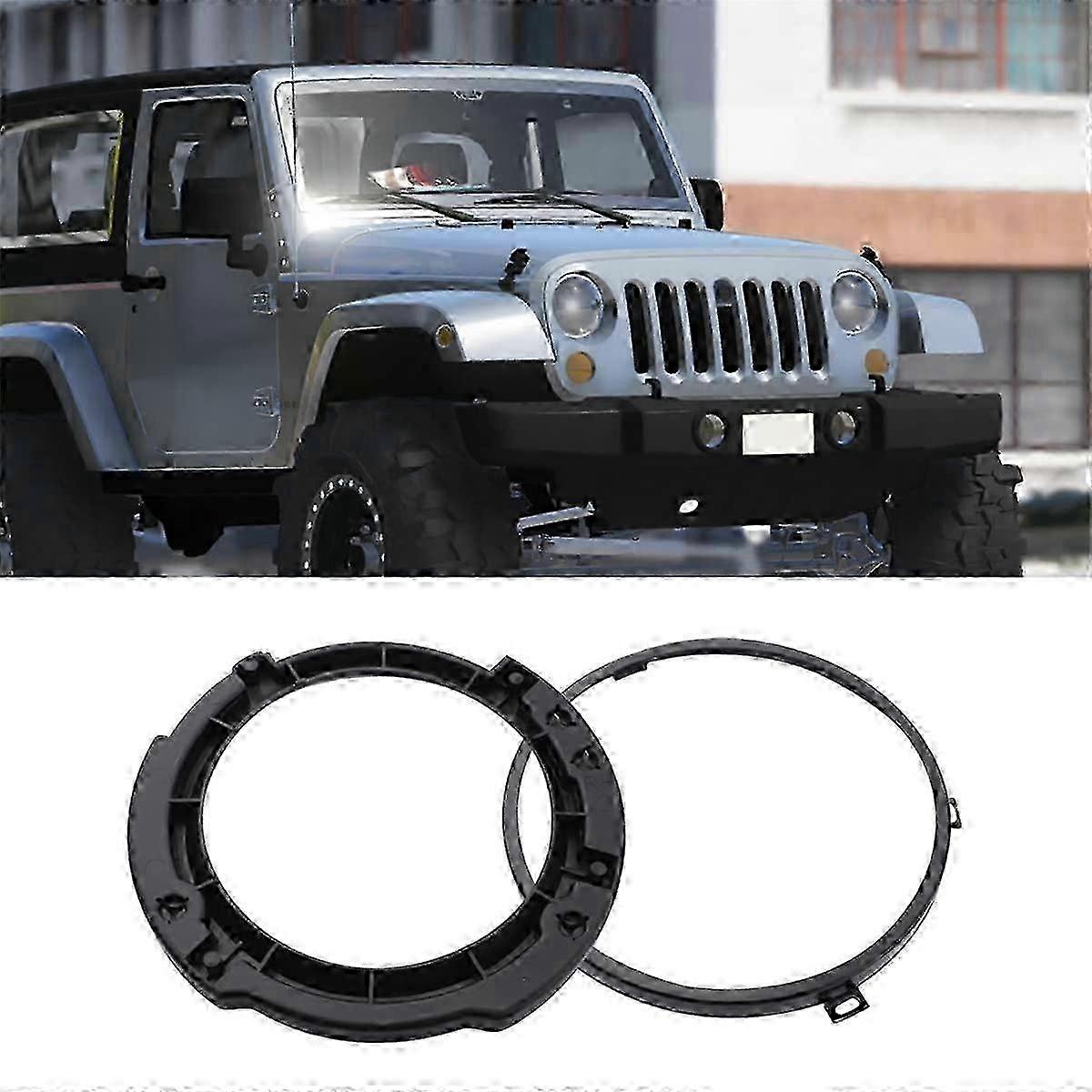 7 Inch Round Headlight Mounting Retaining Bracket Ring Set with ...