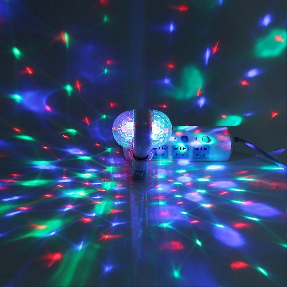 E27 6W RGB Rotating Double-Head Stage Light Multicolour LED Effect ...