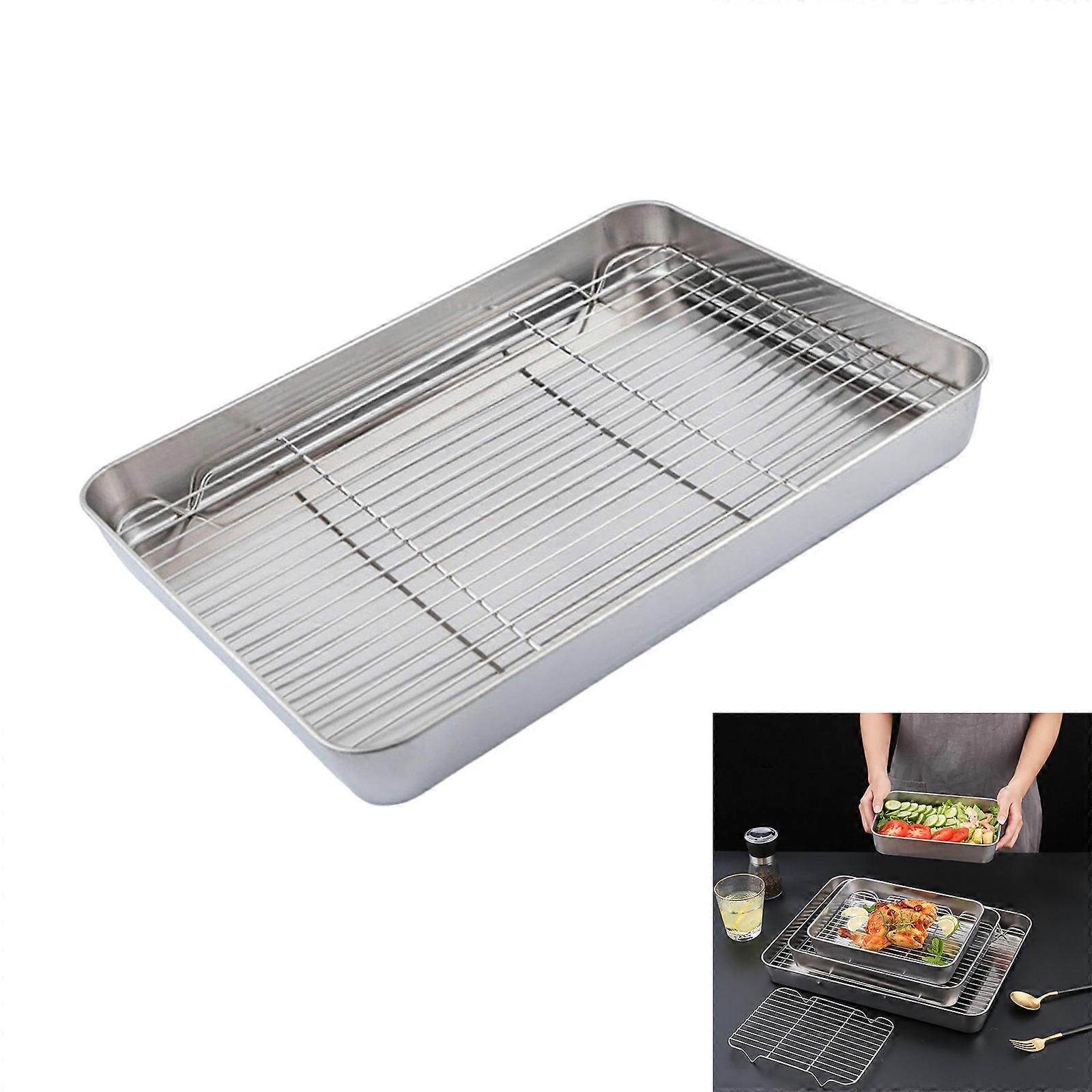 Large Capacity Stainless Steel Deep Roasting Pan with Wire Rack For ...
