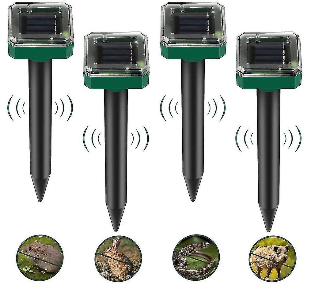 Solar Mole Repellant-4 Pieces, Pest Control, Waterproof Solar Mole ...