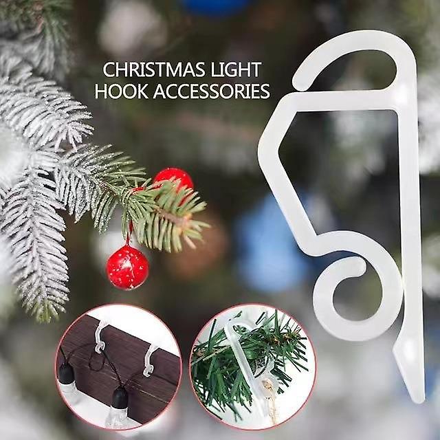 100 Pack Christmas Light Clips Outdoor - Weatherproof Green Plastic ...