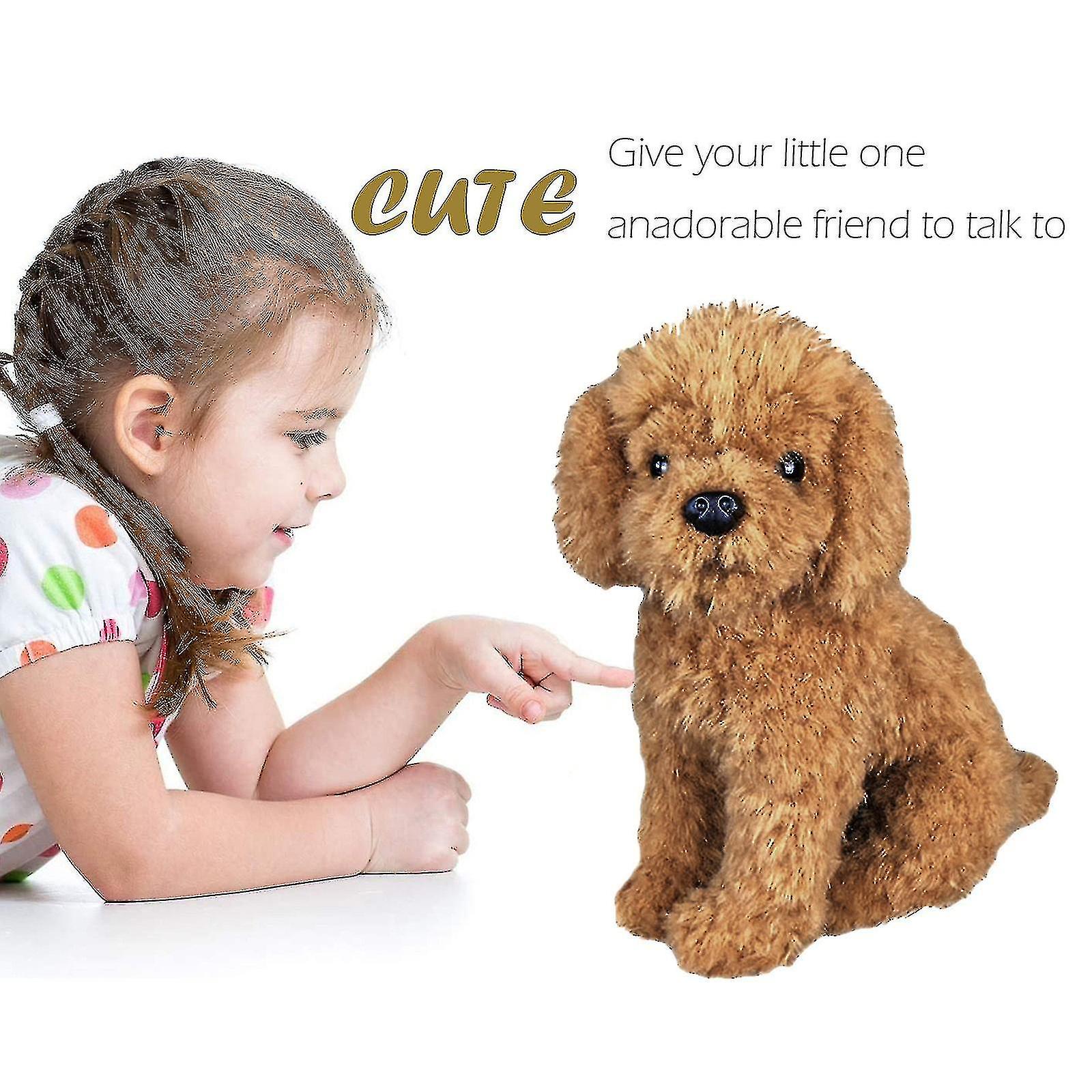 Realistic Plush Toy Dog Labradoodle Dog Plush Stuffed Animal For Kids ...