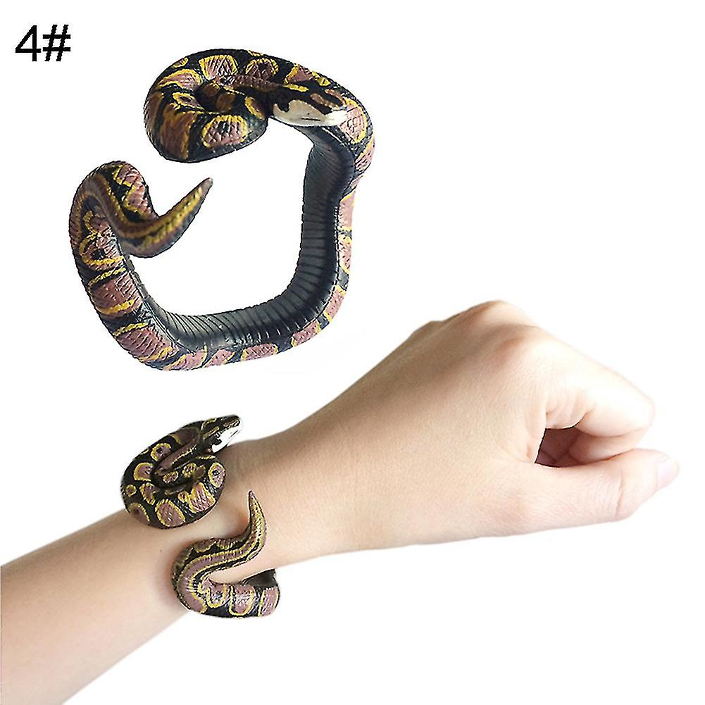 Simulation Pvc Python Snake Bracelet Prank Tricks Toy Halloween Party ...