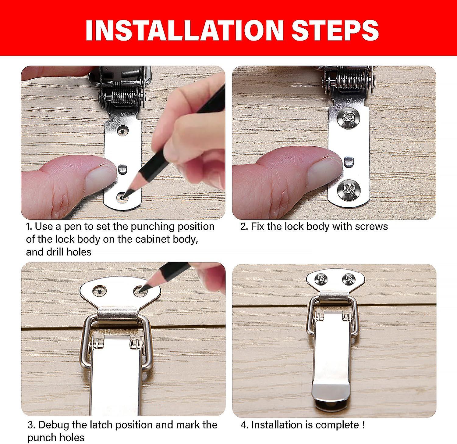 3 Pieces Lever Closure Spring Latch Latch, Spring Toggle Latch 112mm ...