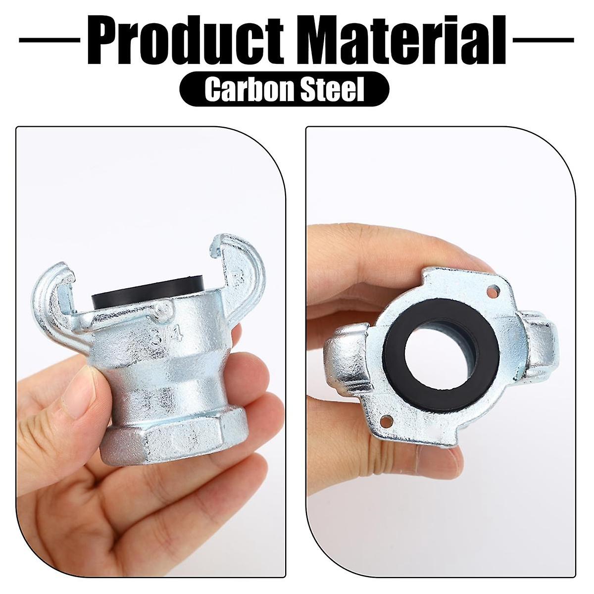 4 Sets NPT Iron Air Hose Fitting 2 Lug Universal Coupling Chicago Fitting for Female and Male ...