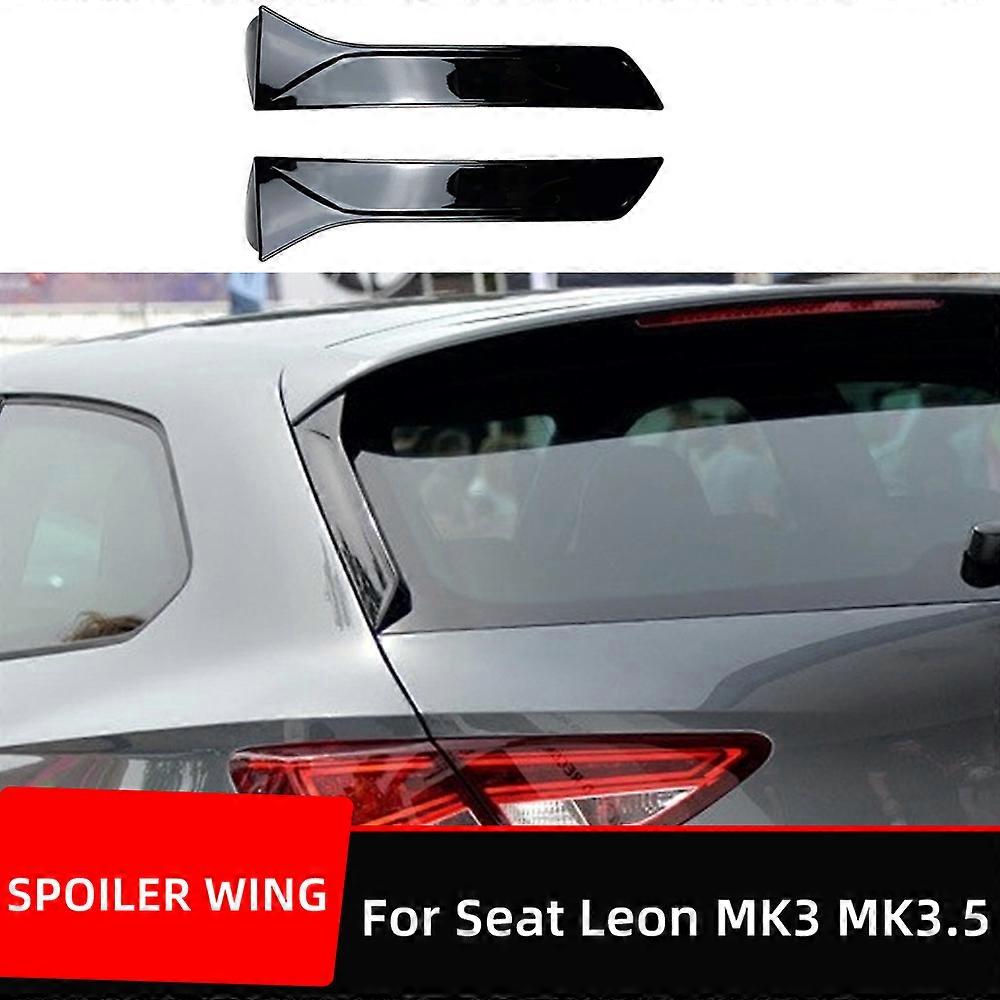 1 Pair Glossy Black Rear Window Side Car Spoiler Wing For Seat Leone 5F ...