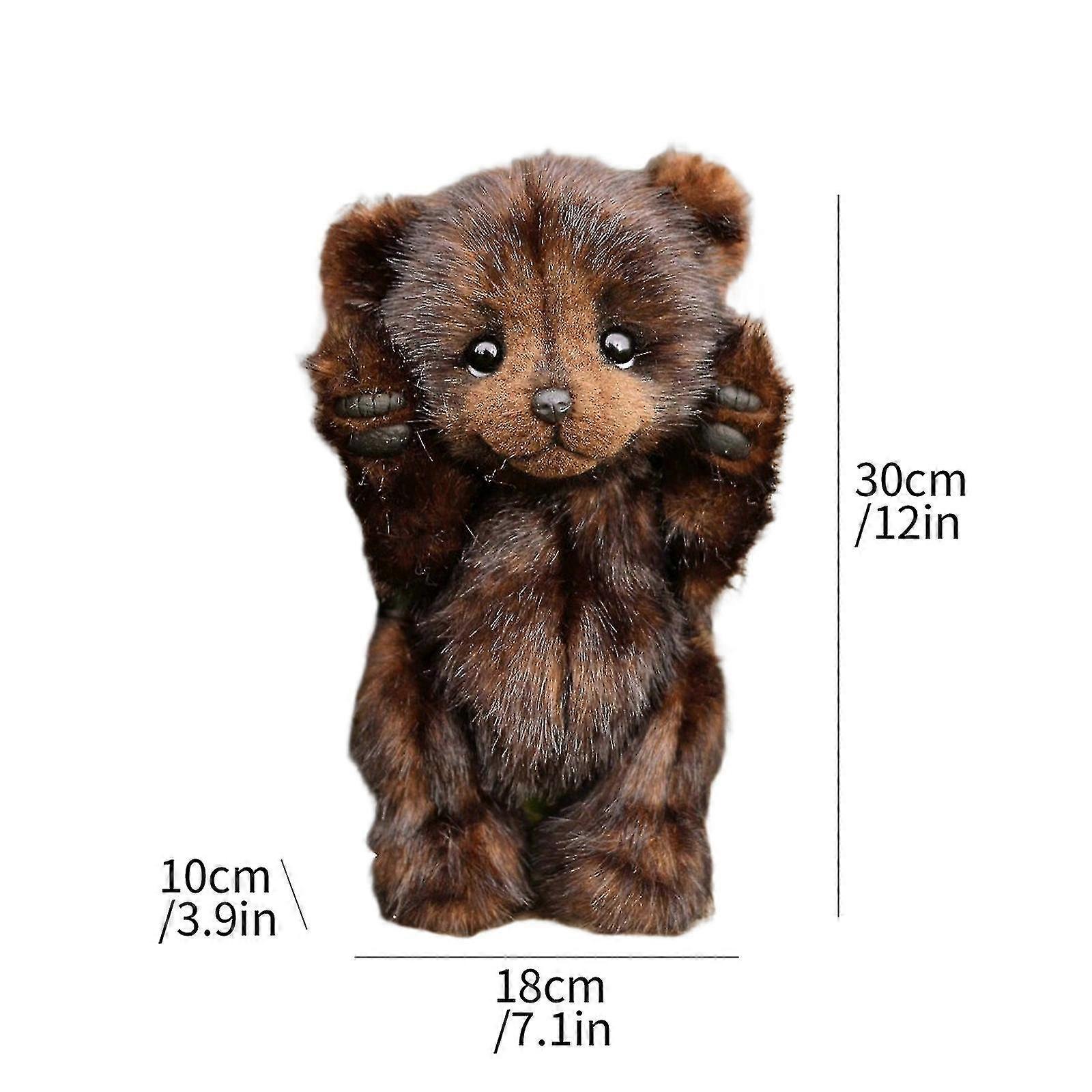 Pure Handmade Alpaca Wool Plush Bear - Jointed With Glass Eyes - 9.84 ...