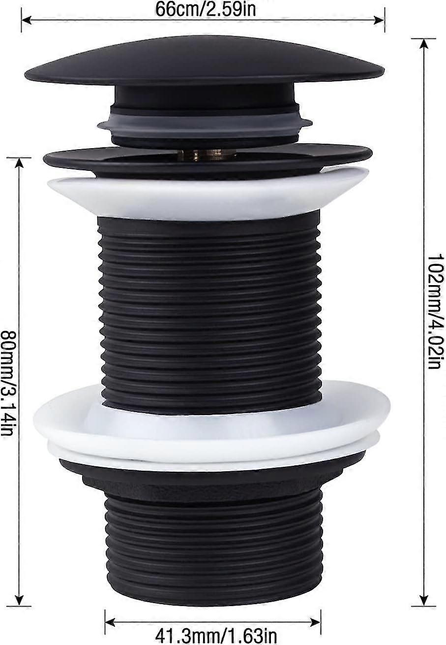 Universal drain valve, basin drain without overflow black, basin drain ...