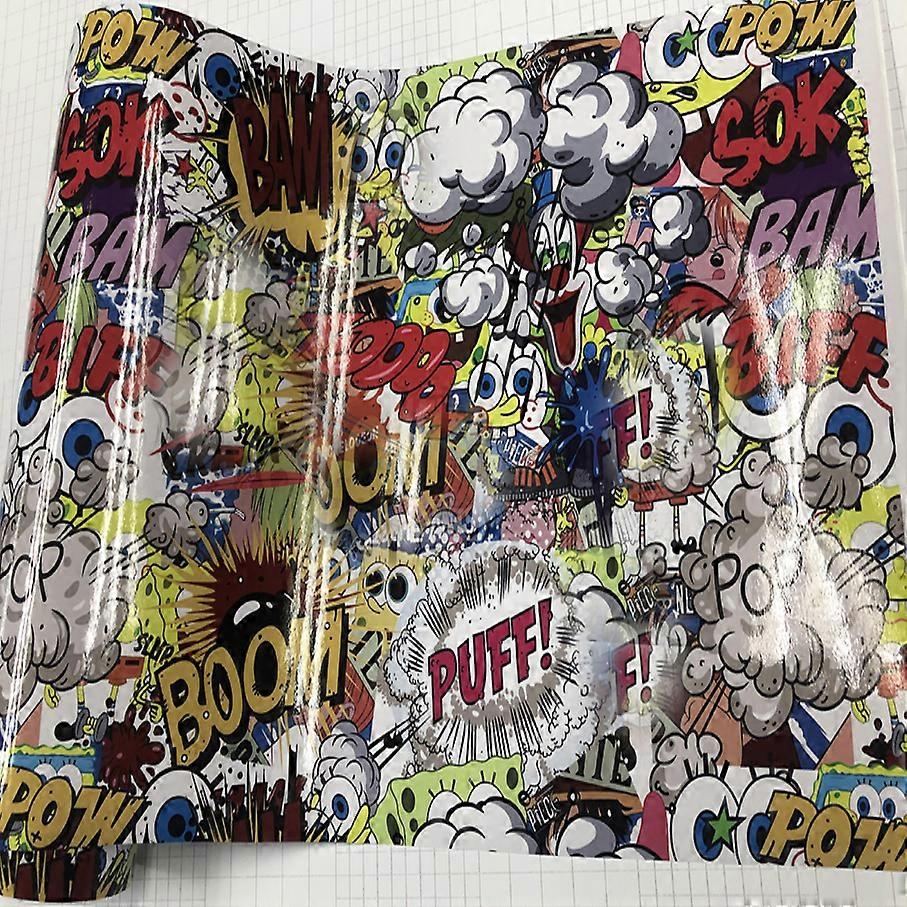 Graffiti Cartoon JDM Sticker Bomb Vinyl Film Car Wrap Sticker Laptop ...