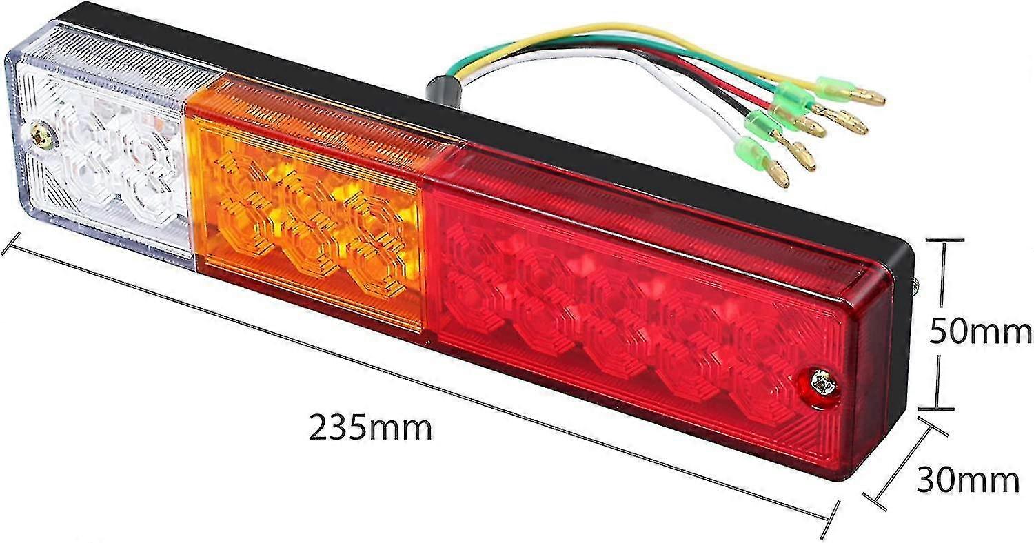 2 X Led Tail Lights Reversing Brake Turn Signal Lighting Rear Headlight ...
