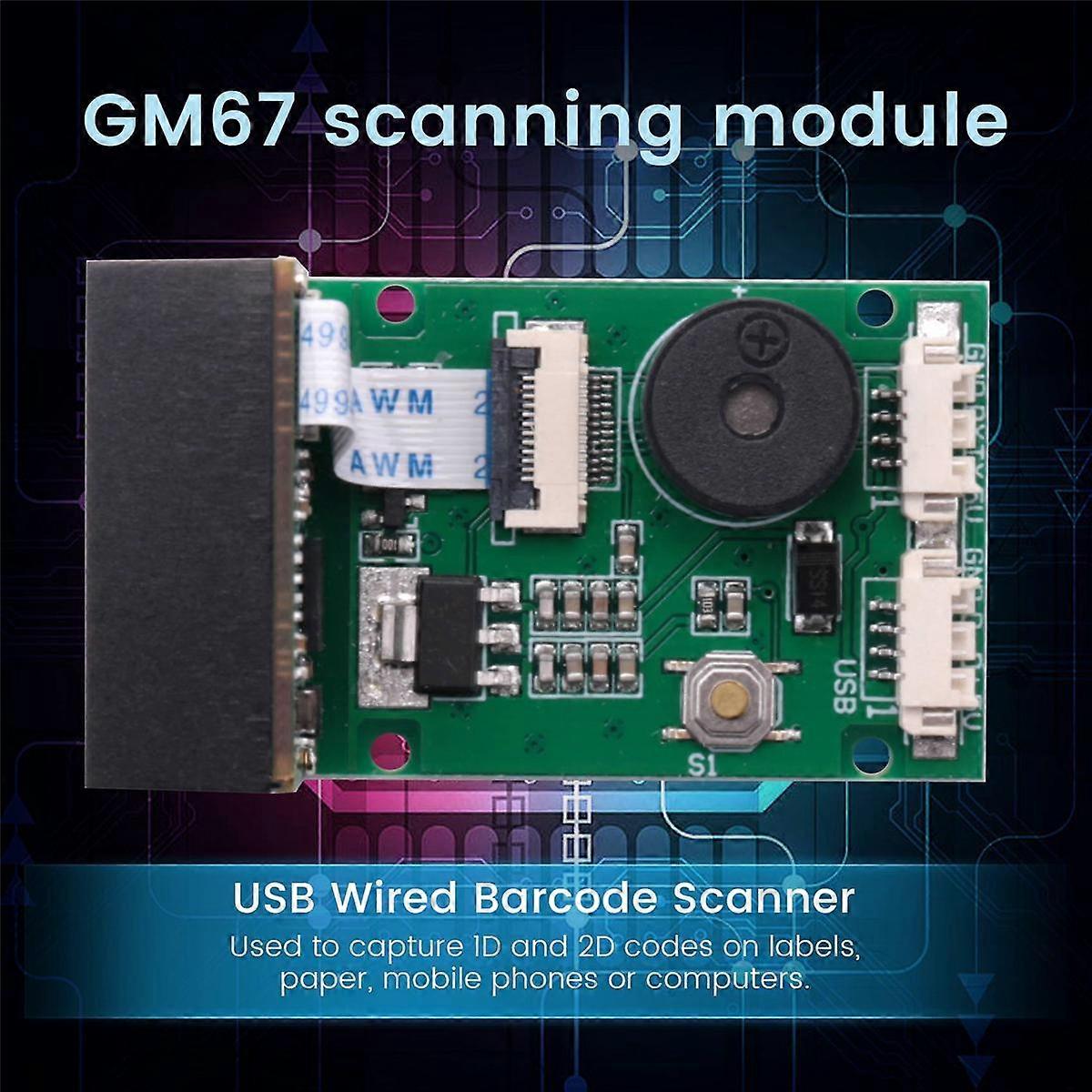 GM67 1D/2D USB UART Barcode Scanner QR Code Scanner Module Reader | Fruugo NO