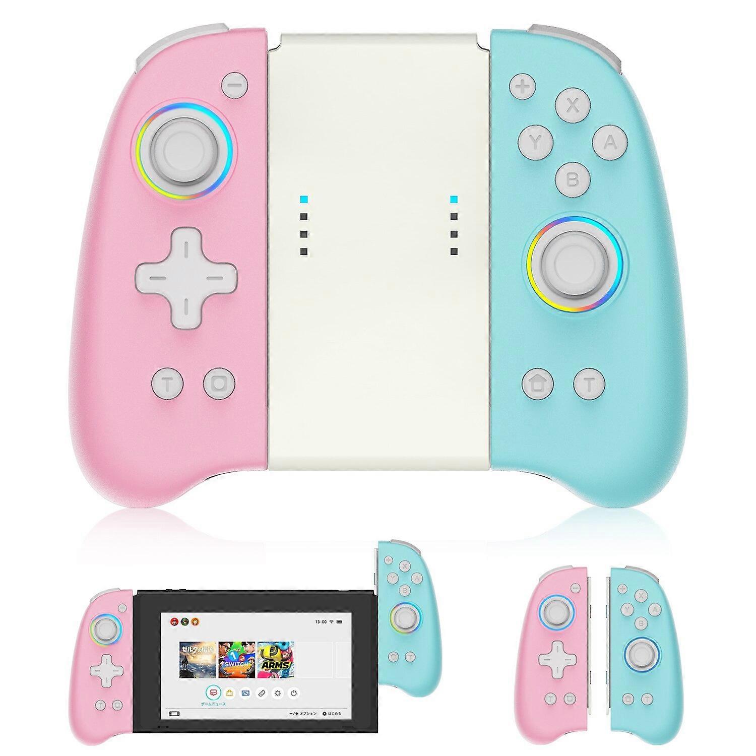 For Switch Joy-pad Controller NS Wireless Gamepad With Wake Up With Colorful Lights Game Handle ...