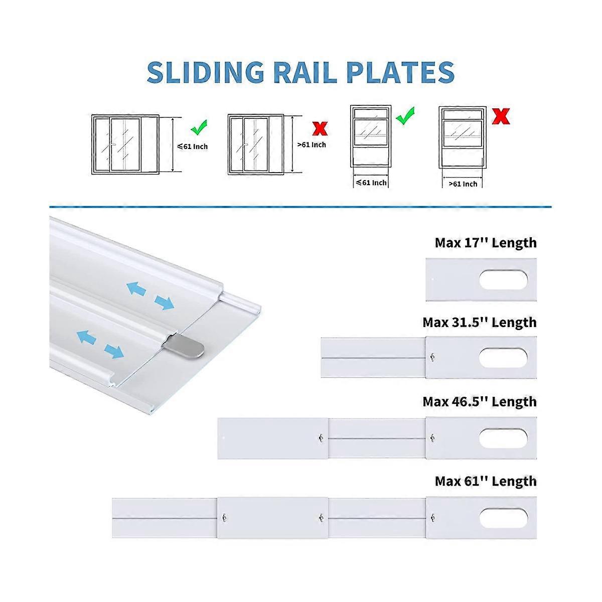 Portable Air Conditioner Window Kit with 2 in 1 Coupler, Universal AC ...