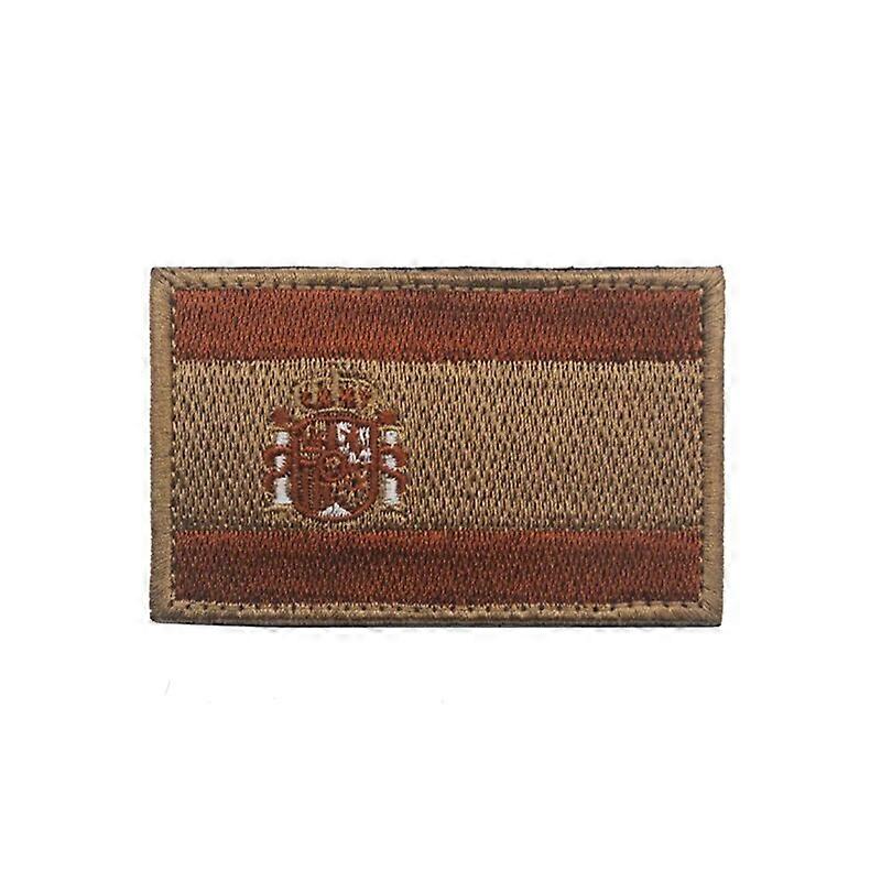 Earth Flag Spain National Flag 50x80mm Embroidery No Fade ESP ES Espana ...