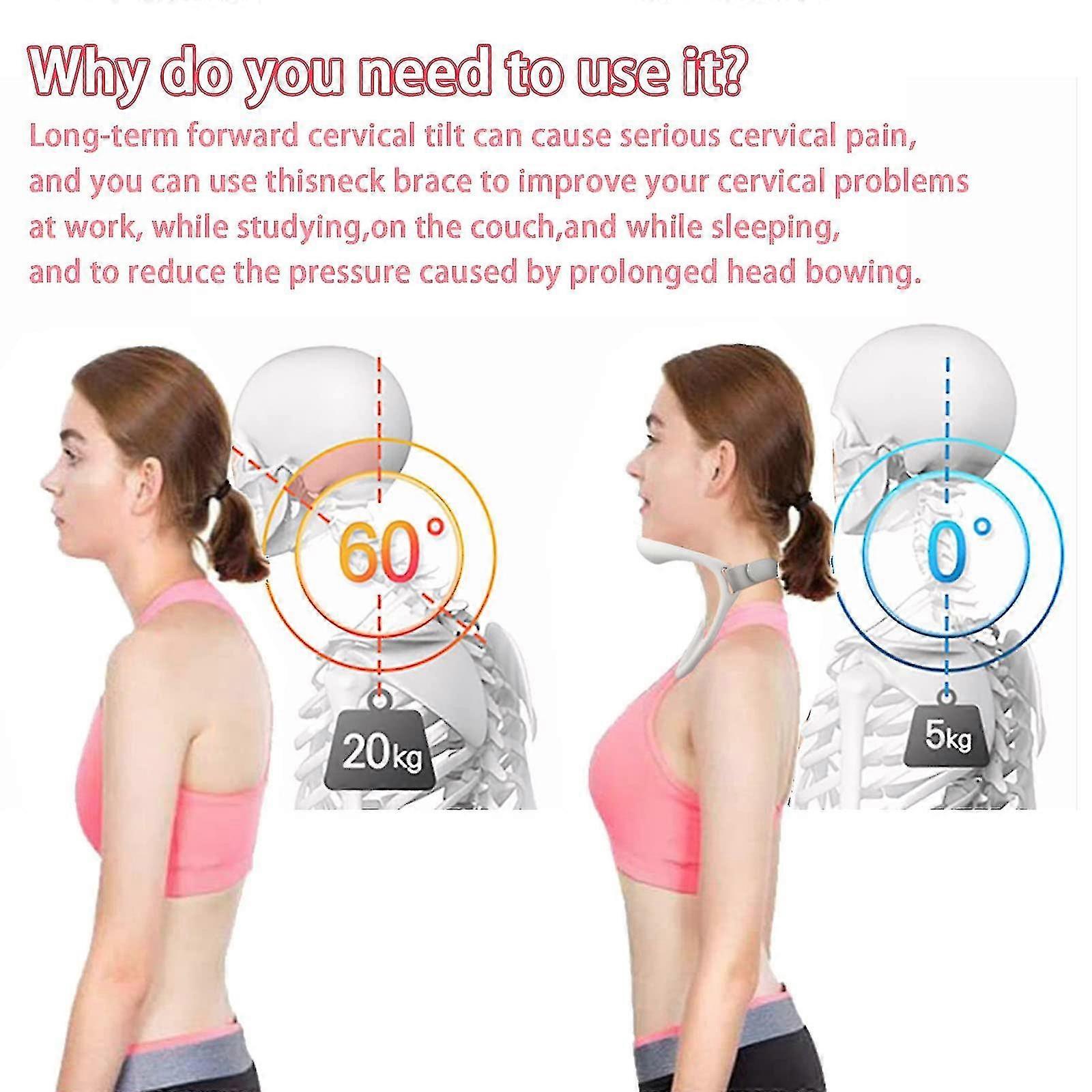 Wabjtam Neck Brace, Cervical Neck Traction Device For Relief Neck Pain, Relieve Spine Pressure ...