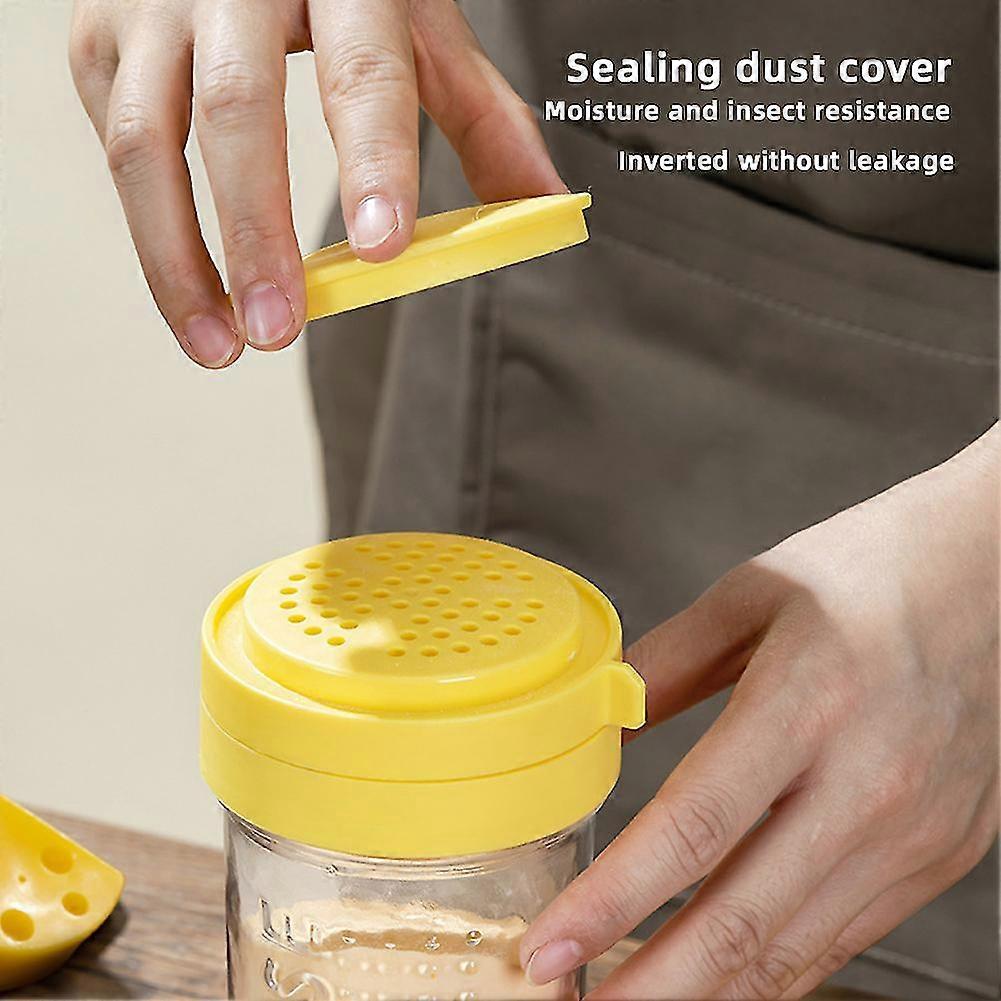 Grated Cheese Shaker Clear Glass Spice Dispenser Kitchen Container with ...