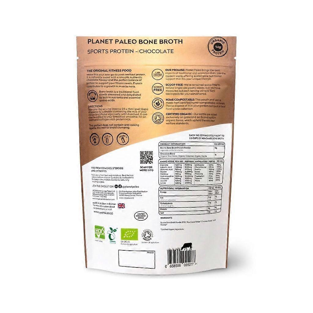 Planet Paleo Organic Bone Broth Sports Protein Chocolate 240g | Fruugo US
