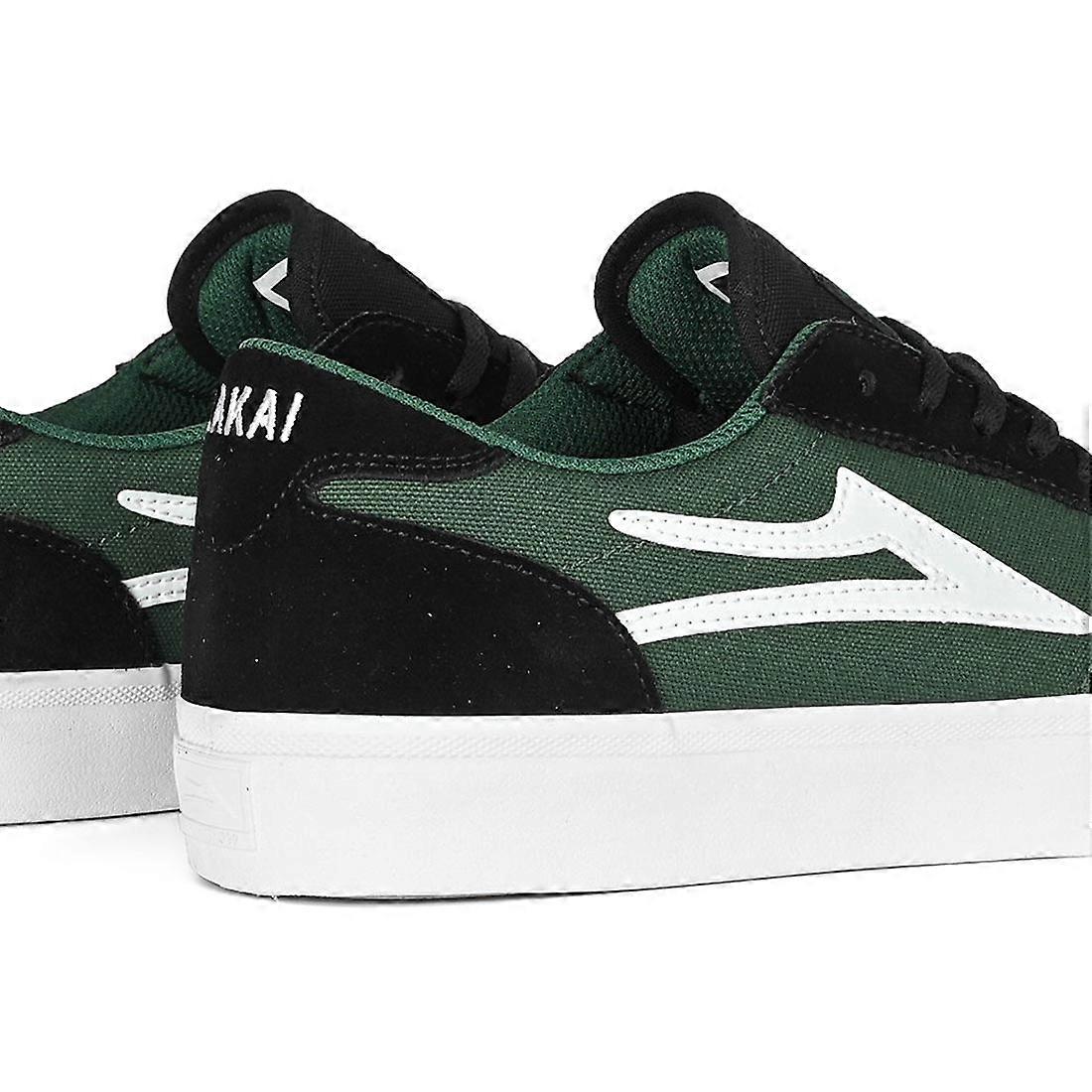 Lakai Manchester Skate Shoes - Black/Pine Green | Fruugo AU