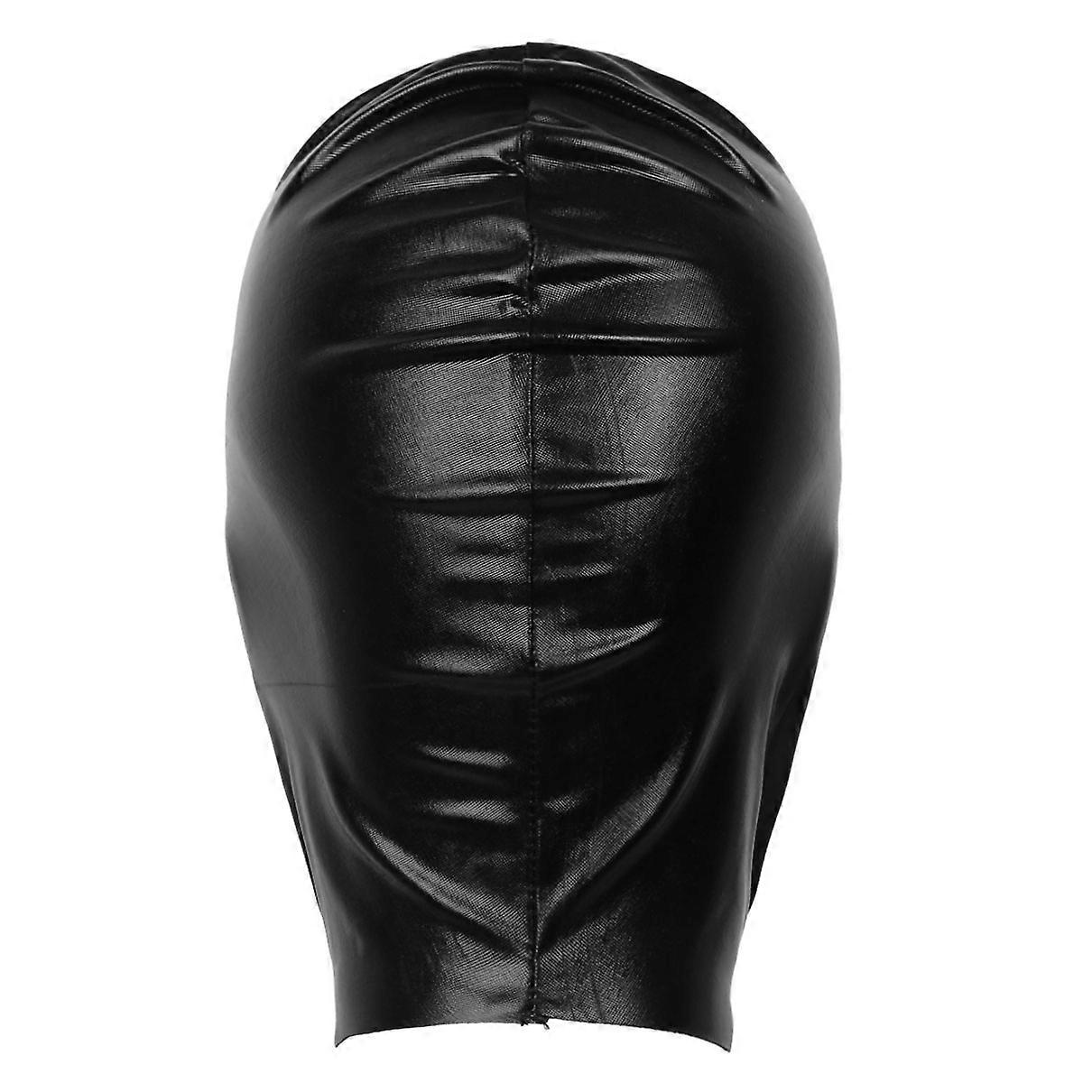 Unisex Latex Mask Sexy Role Play Shiny Metallic Open Eyes and Mouth ...