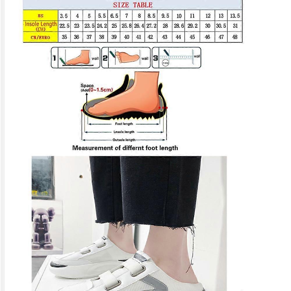 New Heelless Light Slippers Plus Size Men's Half Slippers Outdoor ...