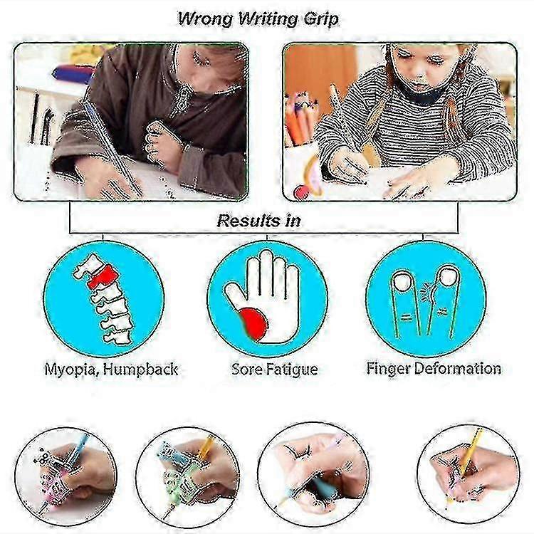 16pcs Pencil Grips Writing Aid Writing Aid Grip Universal Pen Holder ...