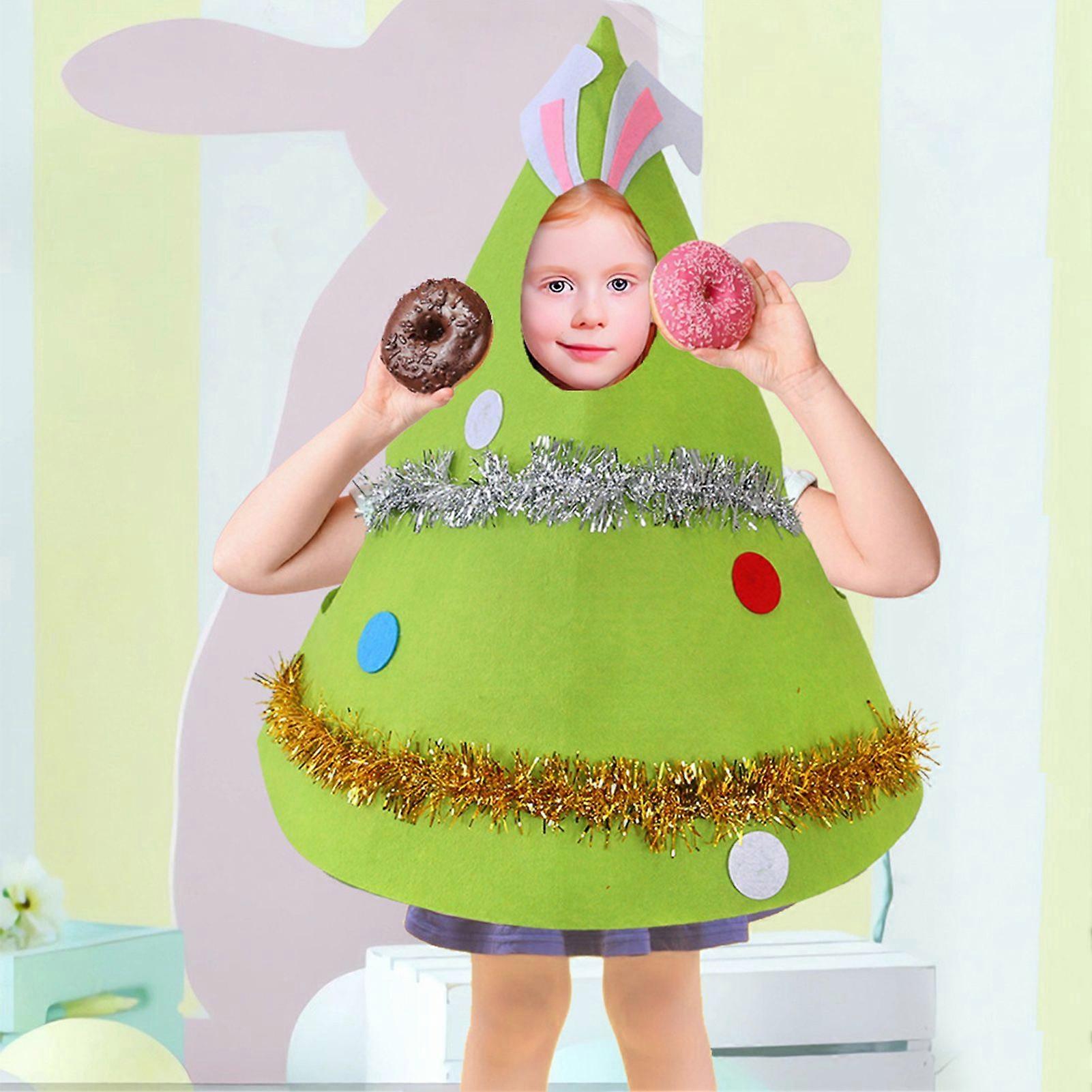 Kids Easter Costume Sleeveless Rabbit Egg Cosplay Attire Conical ...