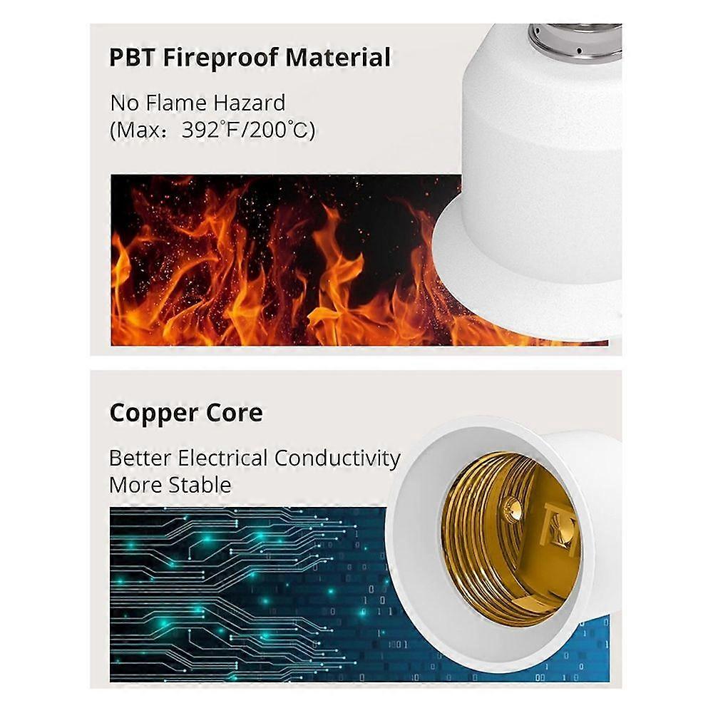 12 Pack E12 to E26 Adapter E12 Light Socket to Medium Base E26 E27 ...