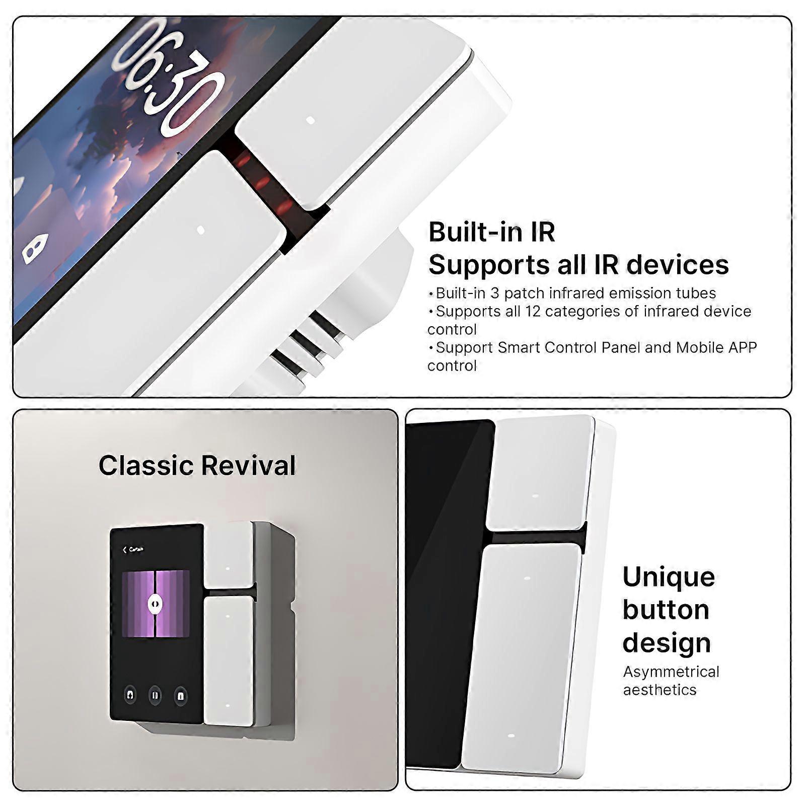 3.5 Inch Smart Home Control Panel with 3 Gang Relay Touchscreen and 3 ...