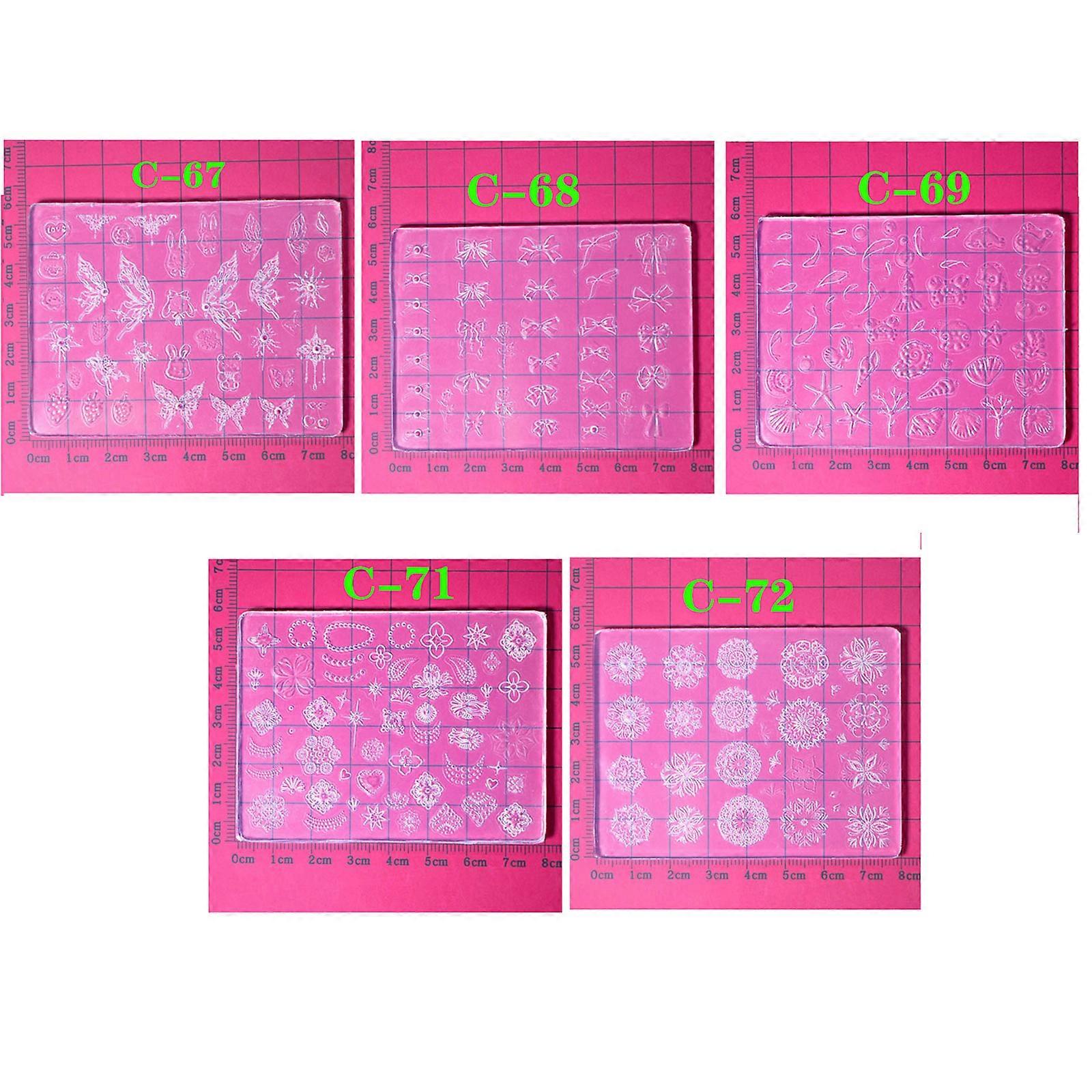 Nail Art Silicone Mold Beautiful 3D Nail Casting Molds Embossed Nail ...