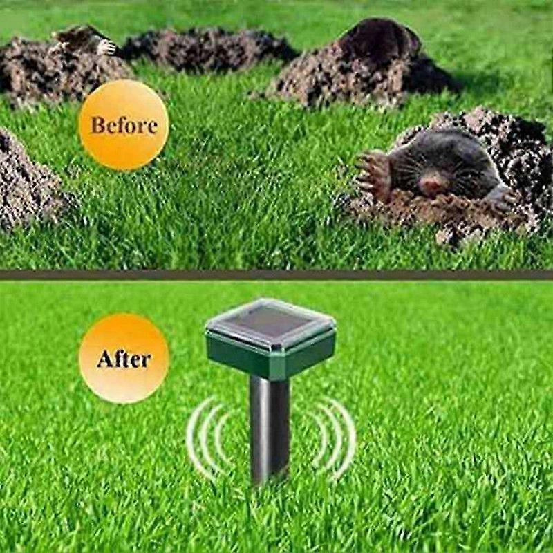 6 Pcs Outdoor Solar Ultrasonic Vibration Repeller Snake Repeller Mole ...