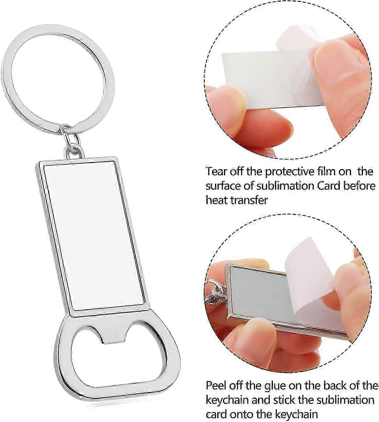 7 pieces of sublimation blank keychains, suitable for men's corkscrew ...