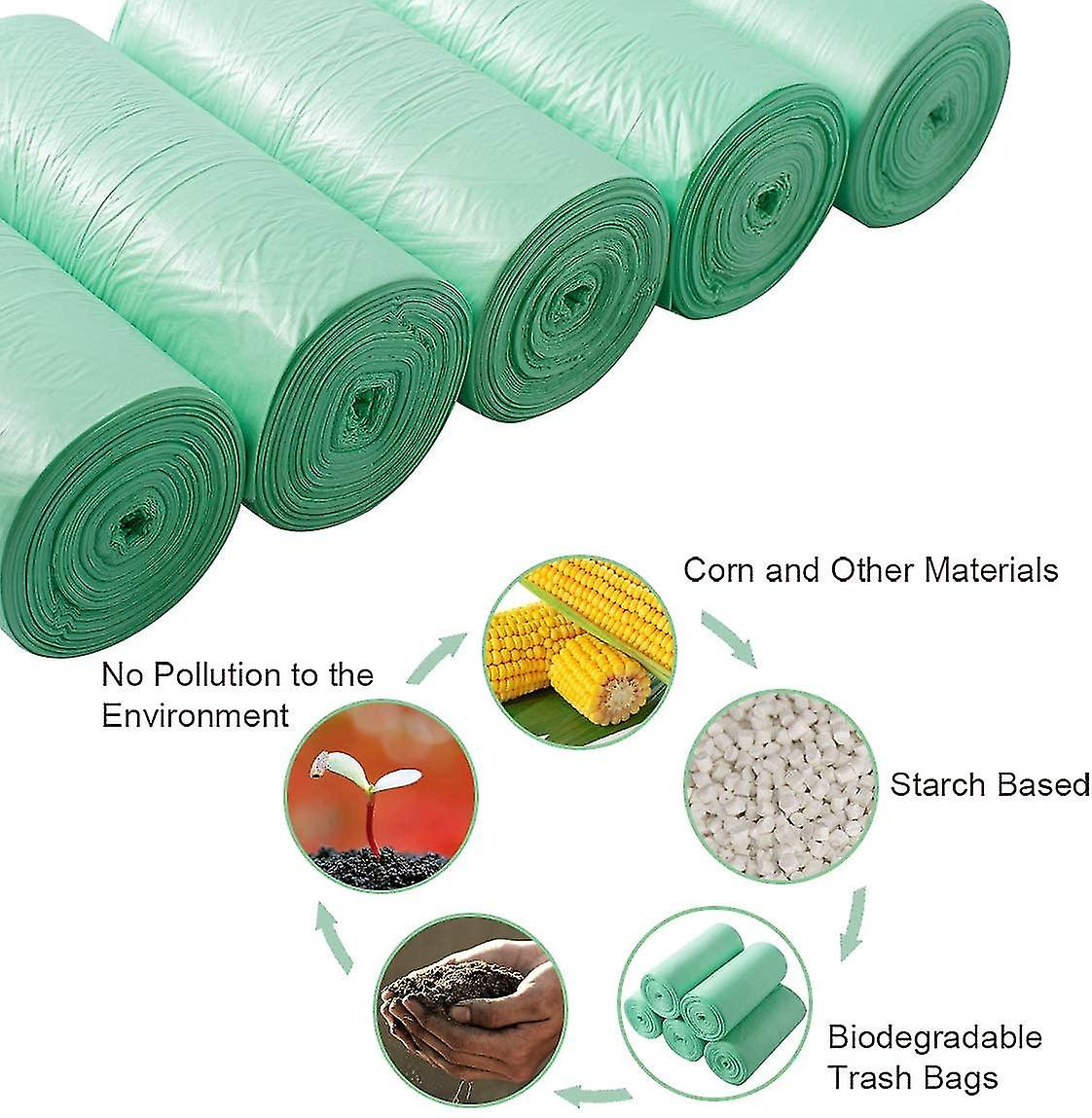 Organic Garbage Bags, 100% Recyclable And Degradable Cornstarch Kitchen ...