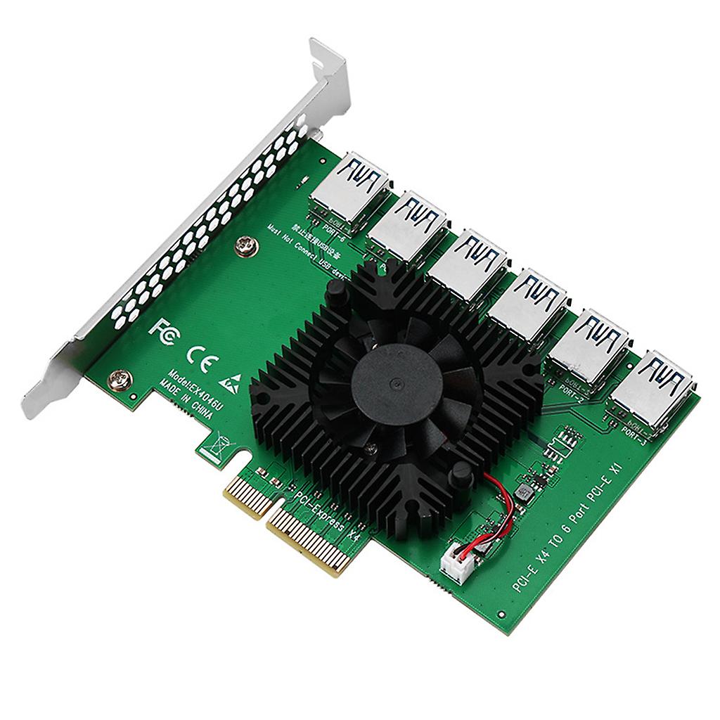 6-port Expansion Card PCIE X4 Brings Great Extendability Gold-plated ...