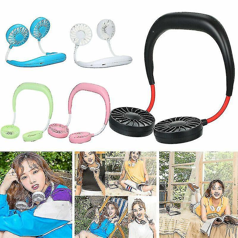 Portable Neck Fan Hanging Mini Air Cooler Fan Lazy Neckband Usb ...