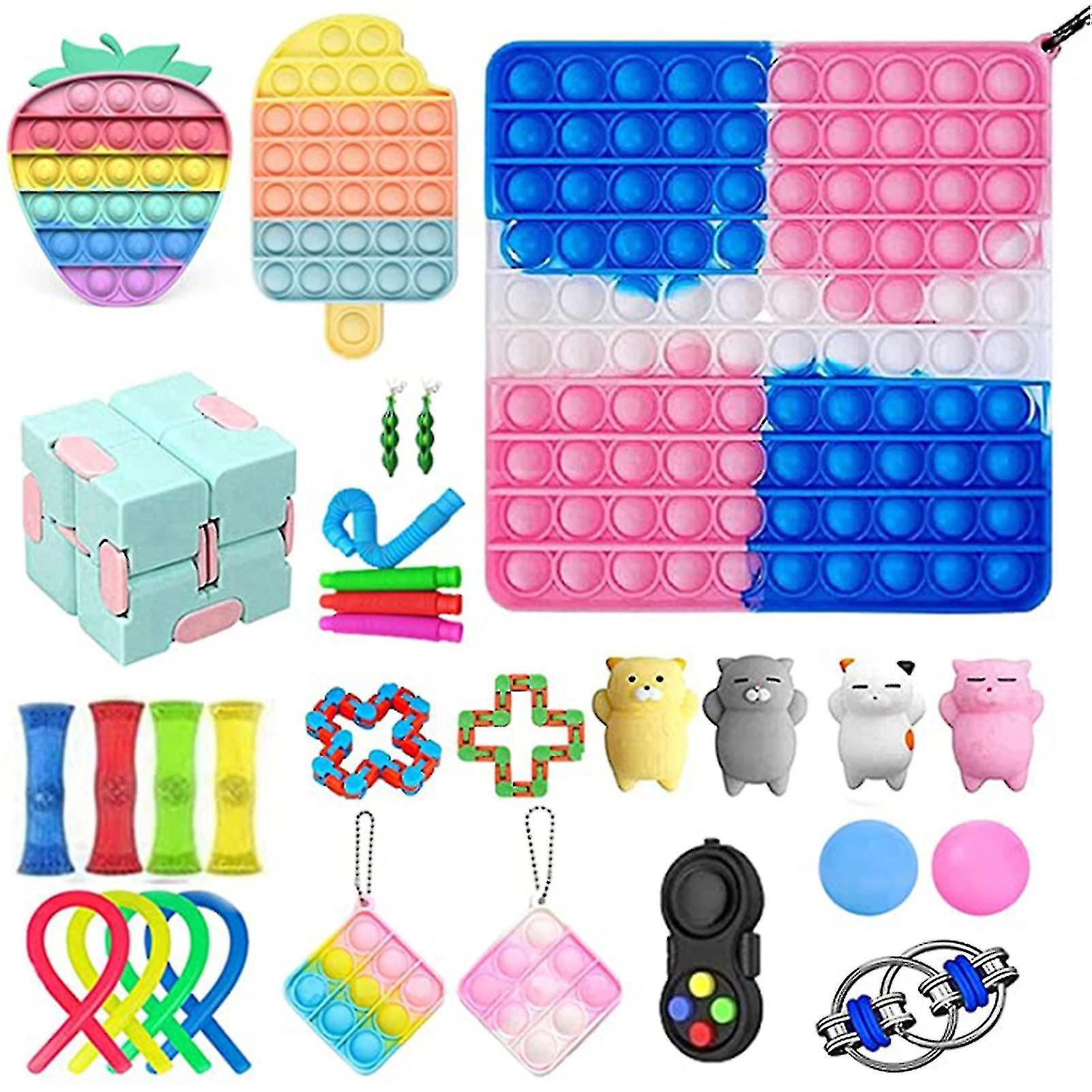 Fidget Toy Pack Sensory Fidget Toys Packs With Simple Dimple Fidget Packs For Kids Adults Hand ...