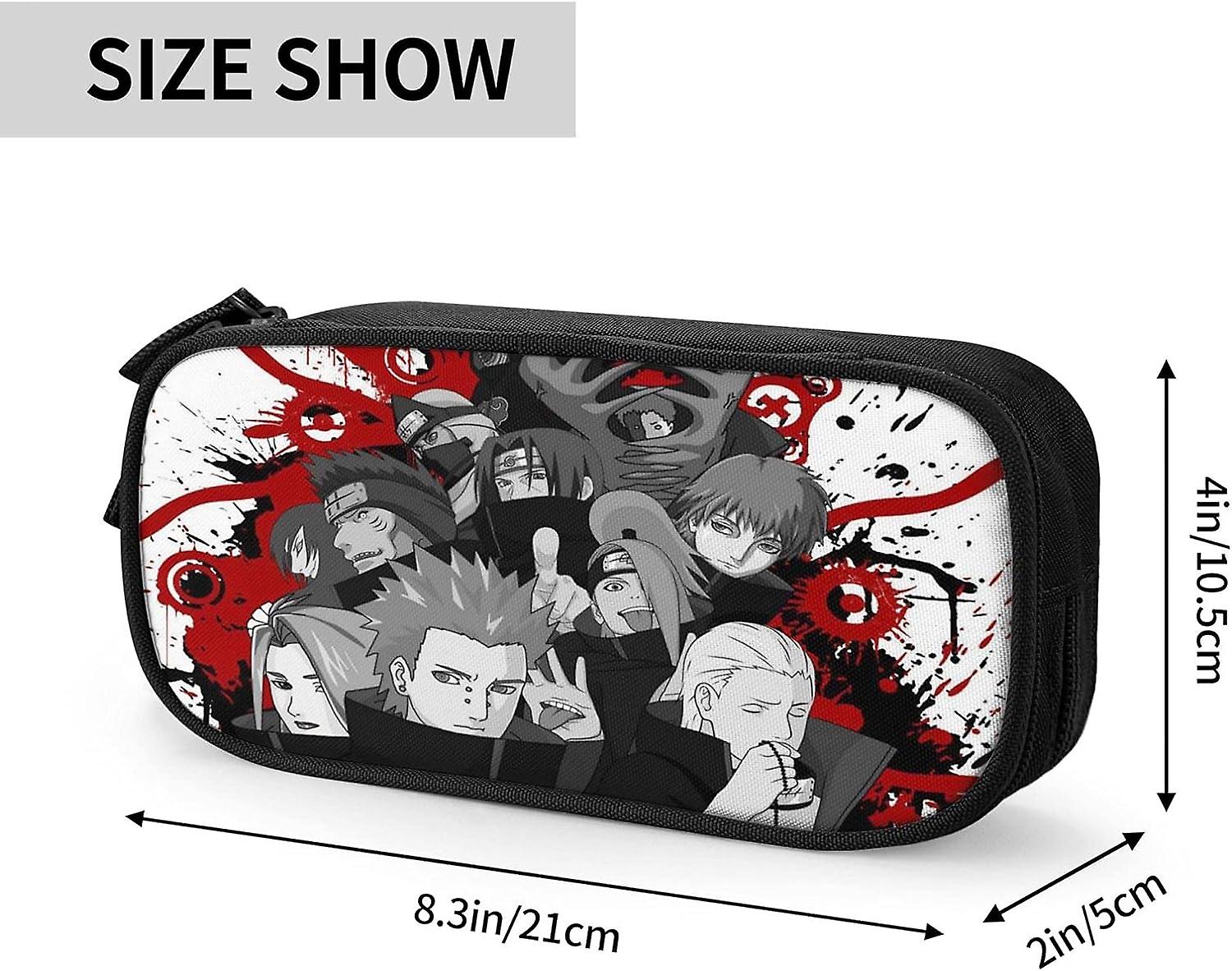 Naruto-Akatsuki Pencil Pen Case Wide-Opening Pencil Pouch Pen Bag with ...